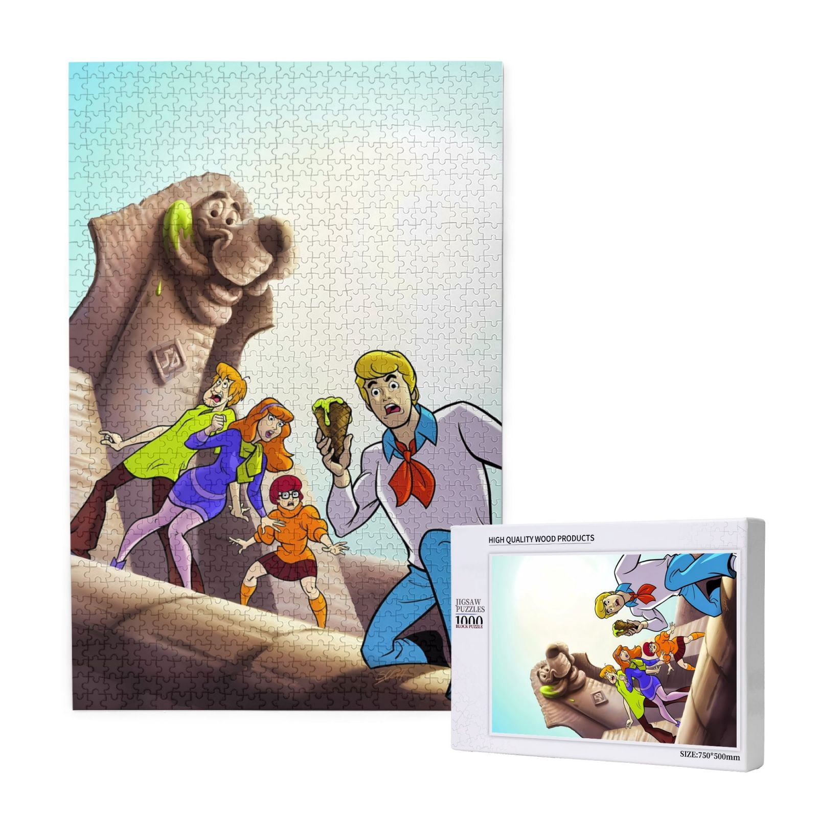 Lsque Scooby-Doo Pattern Wooden Picture Puzzle ,1000 Piece Jigsaw ...