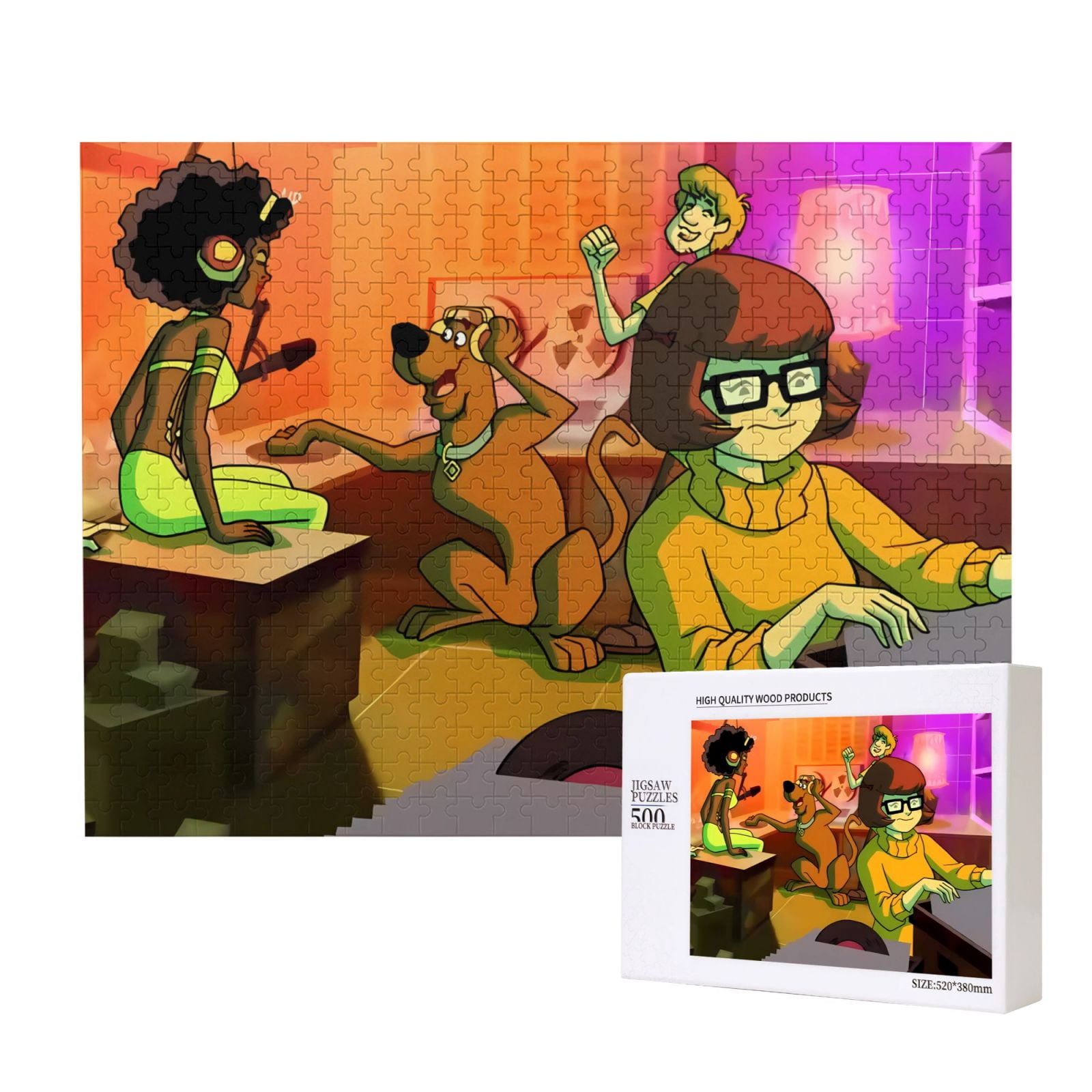 Lsque Scooby-Doo Pattern Wooden Picture Puzzle ,500 Piece Jigsaw Puzzle ...