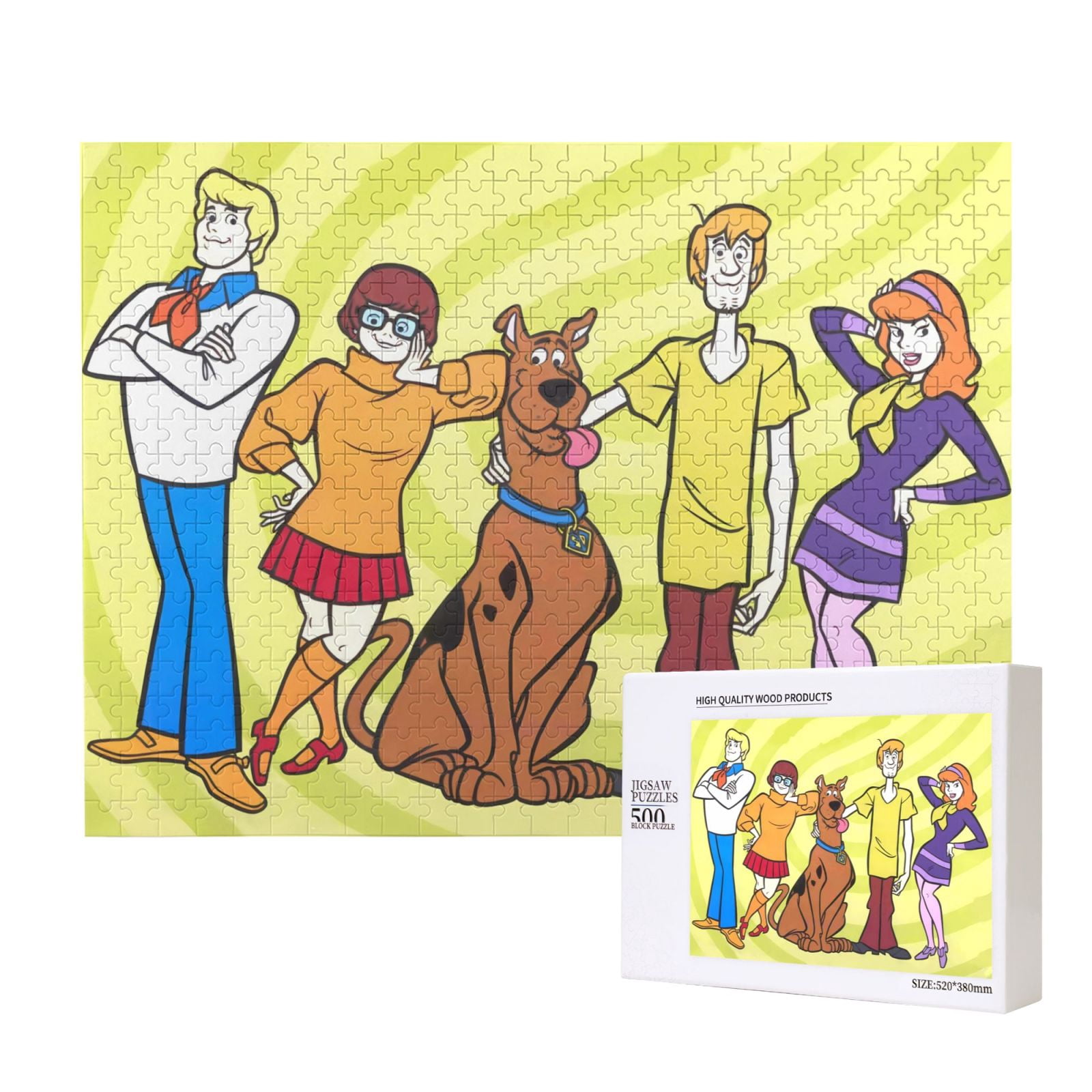 Lsque Scooby-Doo Pattern Wooden Picture Puzzle ,500 Piece Jigsaw Puzzle ...