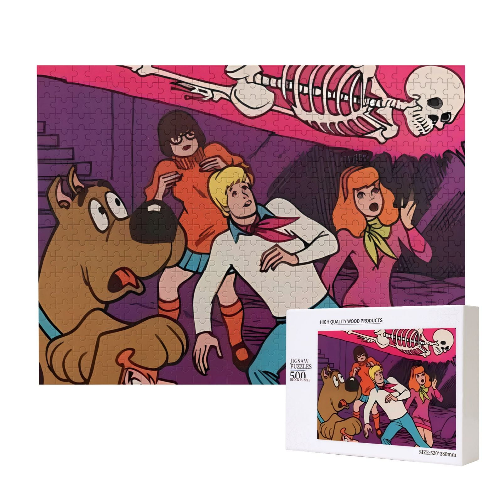 Lsque Scooby-Doo Pattern Wooden Picture Puzzle ,500 Piece Jigsaw Puzzle ...