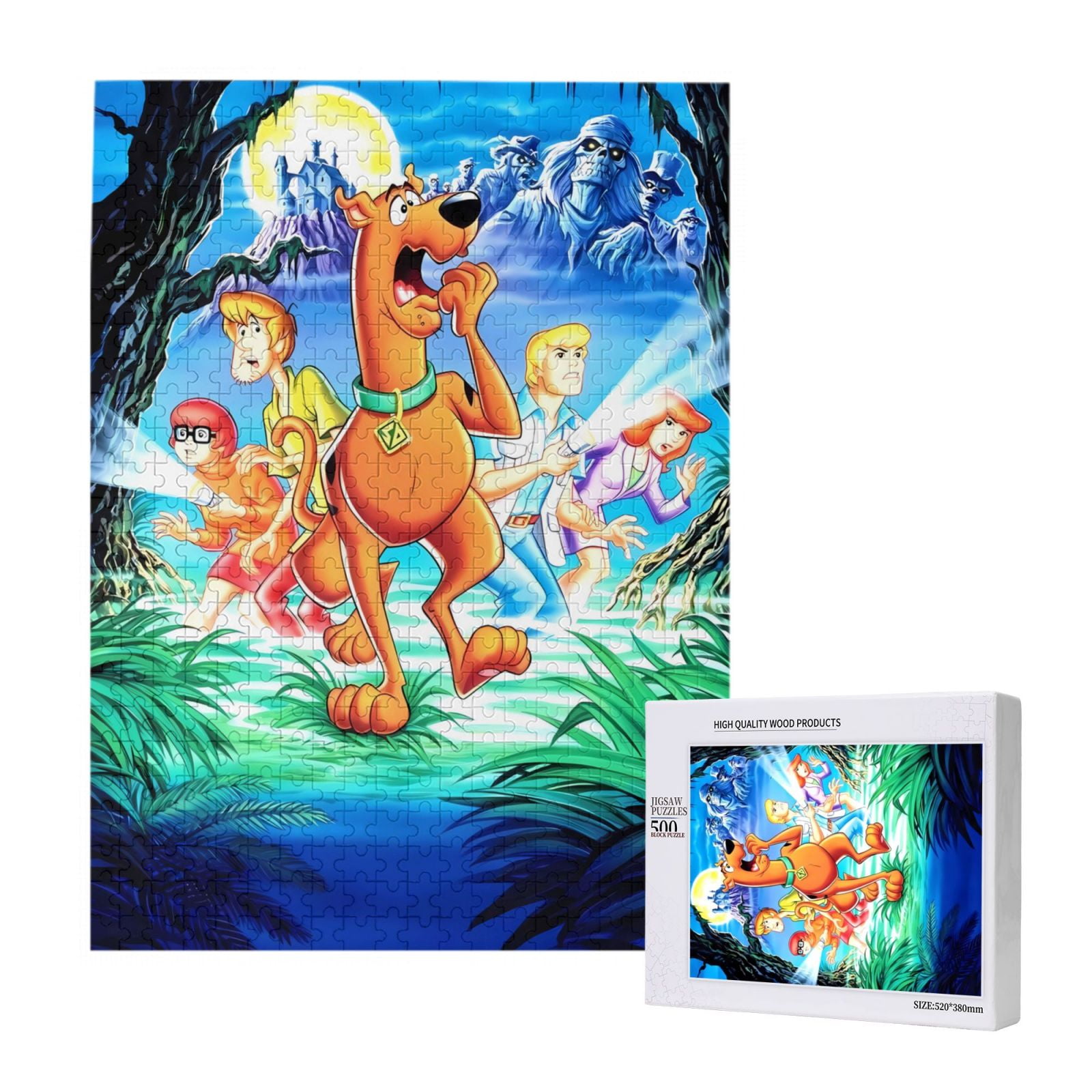 Lsque Scooby-Doo Pattern Wooden Picture Puzzle ,500 Piece Jigsaw Puzzle ...