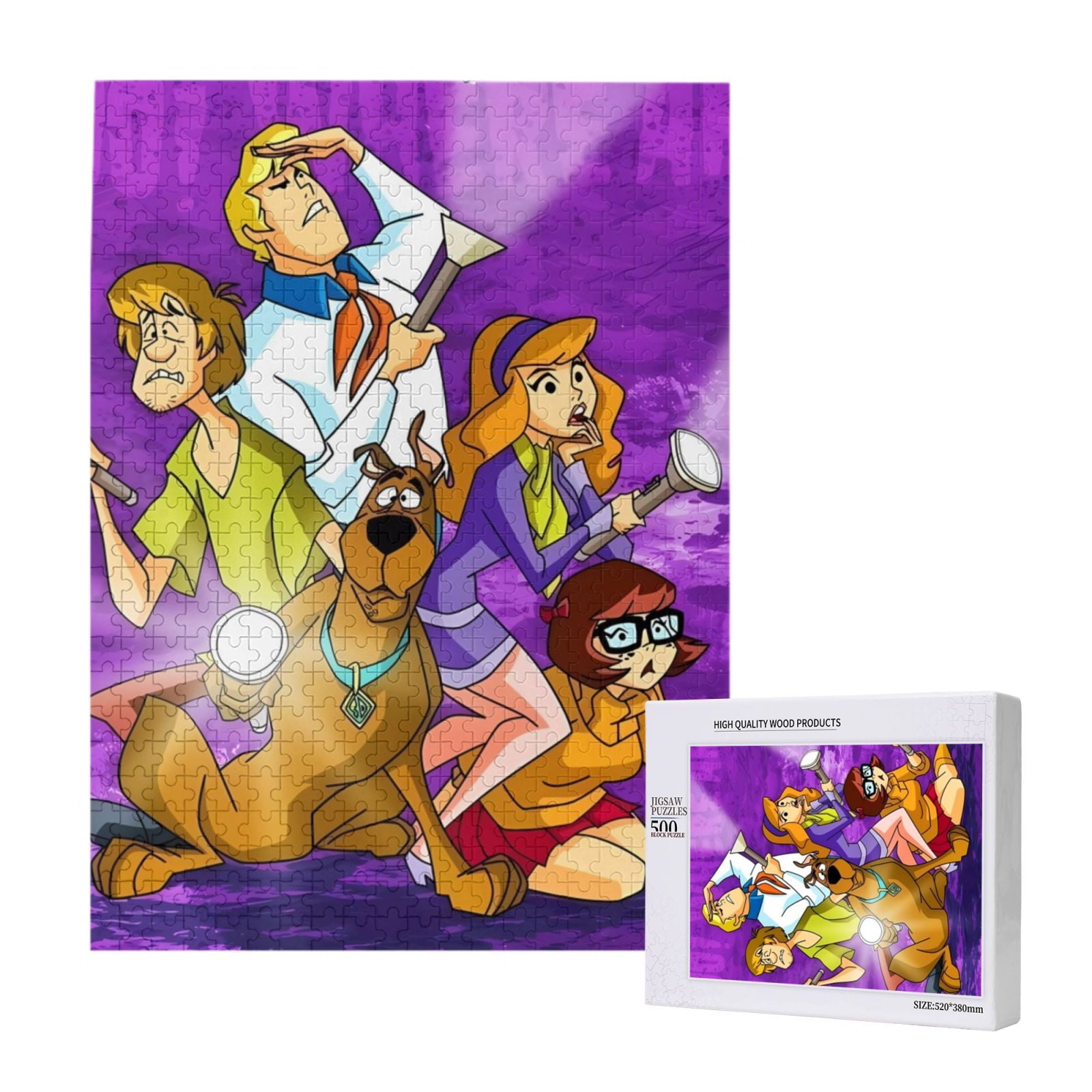 Lsque Scooby-Doo Pattern Wooden Picture Puzzle ,500 Piece Jigsaw Puzzle ...