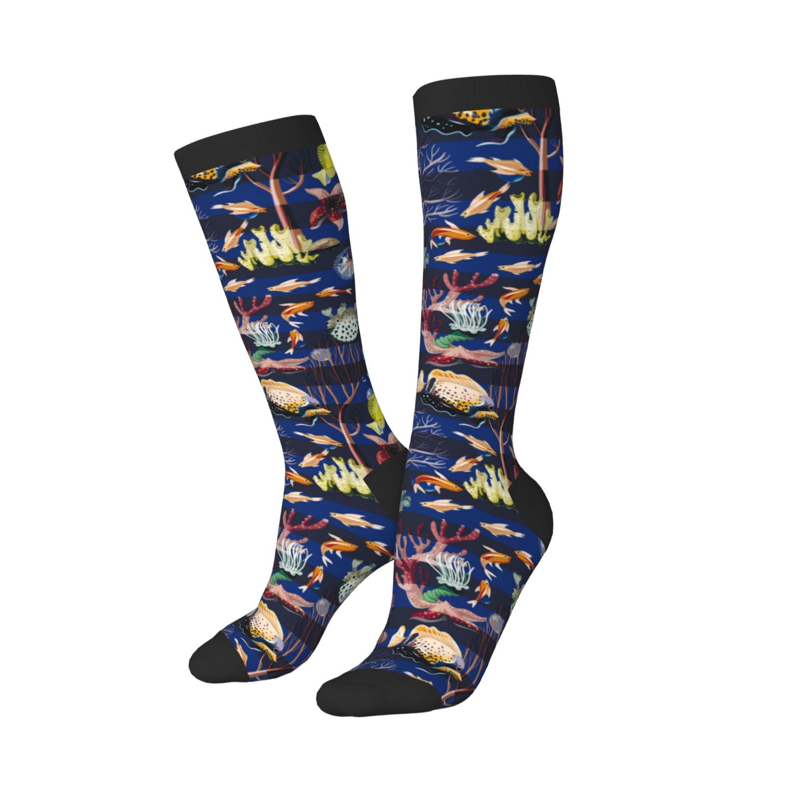 Lsque Sea Inhabitans and Herb Printed Crew Socks Men's Women's ...