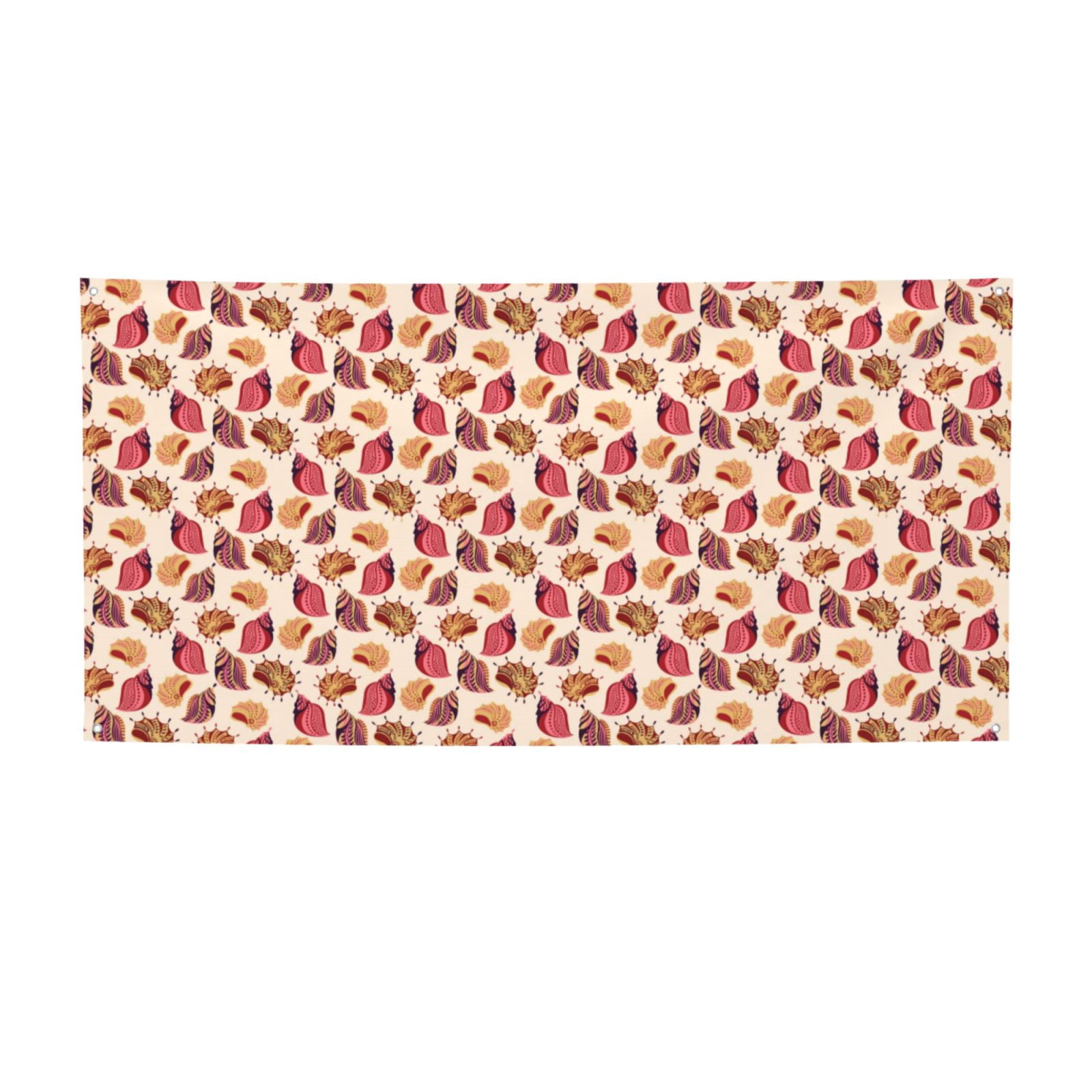 Lsque Sea Shells Pattern Party Banner, Festive Banner , Holiday ...