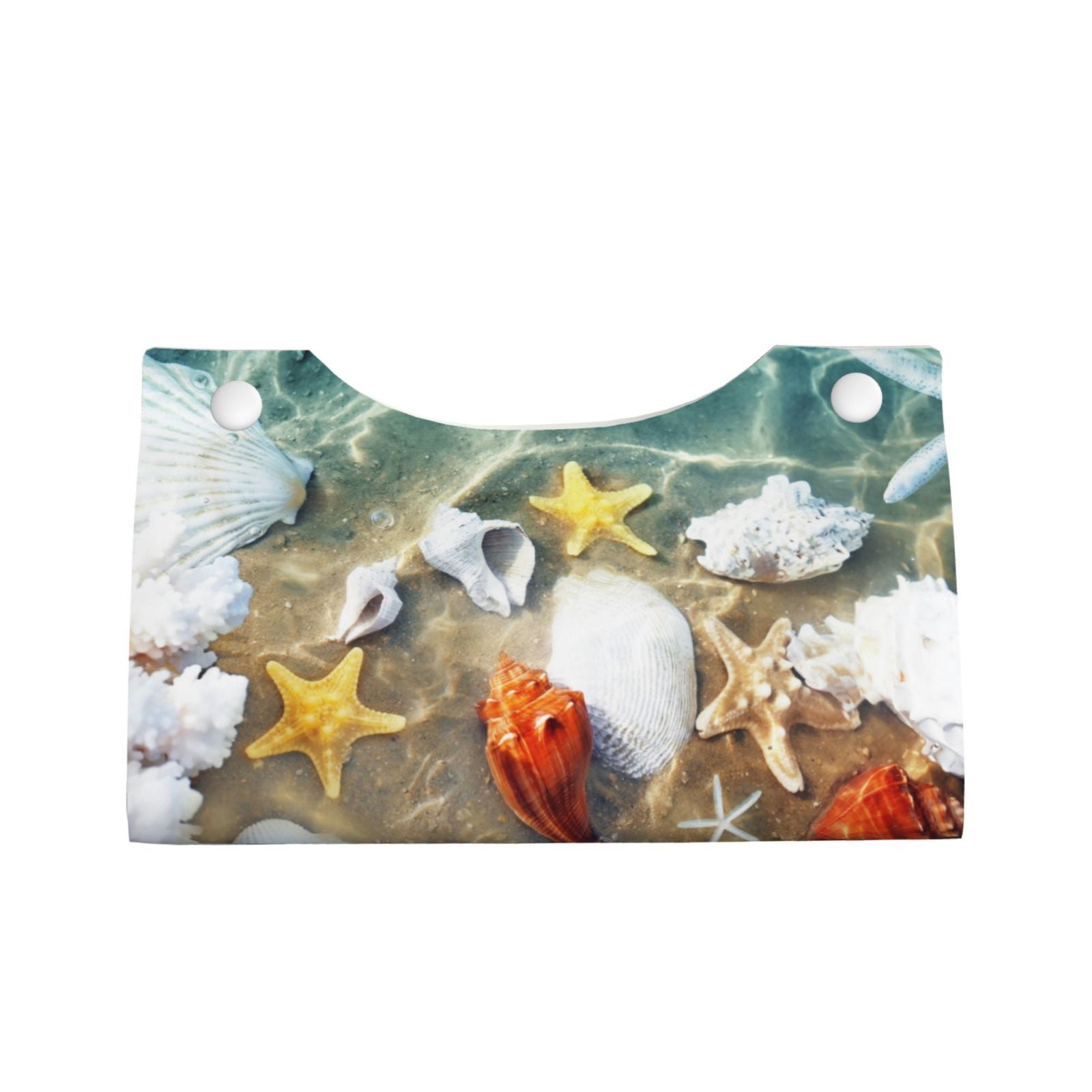 Lsque Seashell On The Beach Printed Long Tissue Box Cover Holder ...