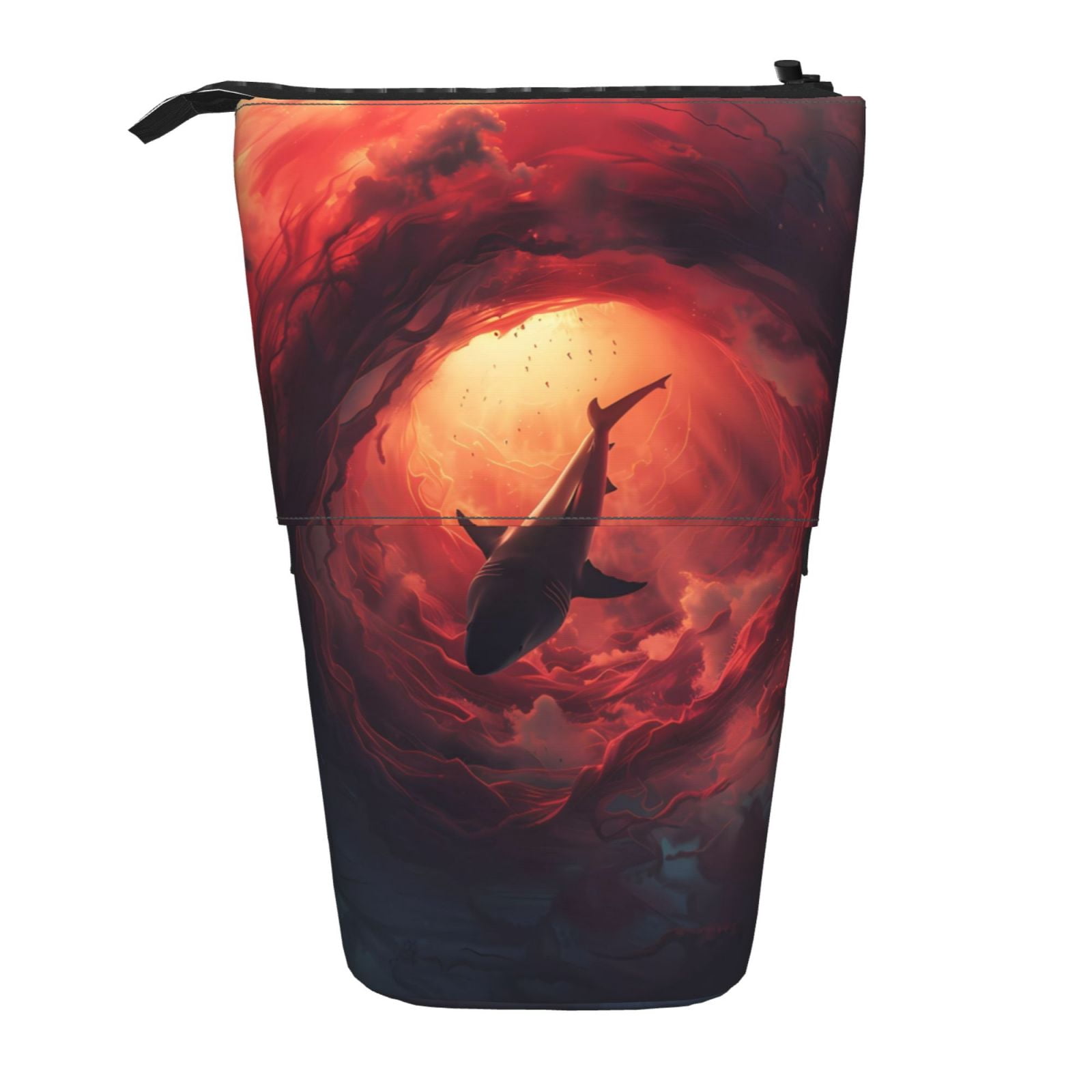 Lsque Shark Underwater Vortex Pattern Telescopic Pencil Bag Pen Holder ...