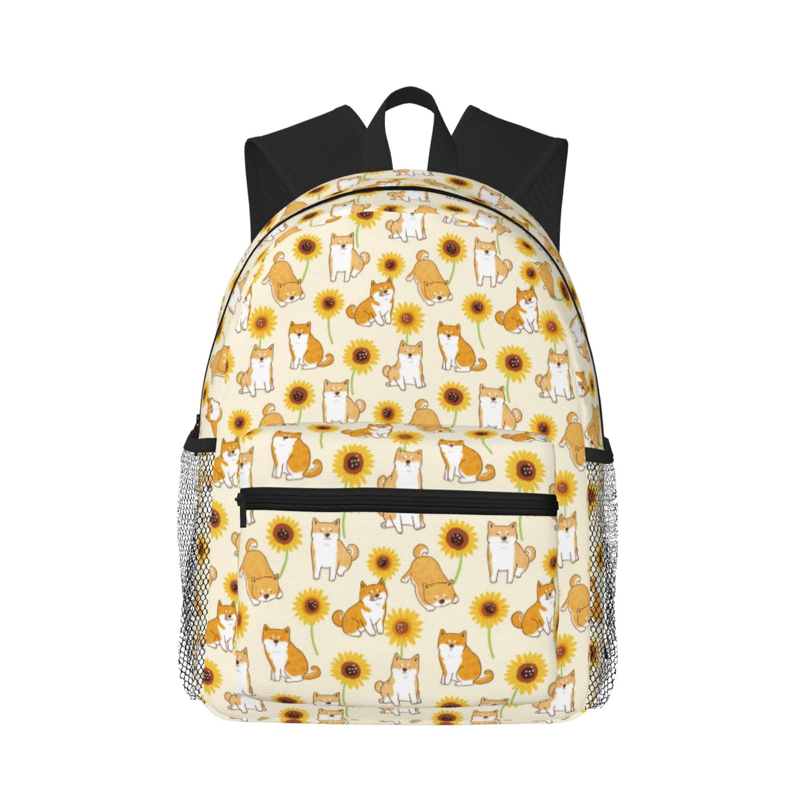 Lsque Shiba Inu Sunflower Classic Casual Backpack - Large Capacity ...
