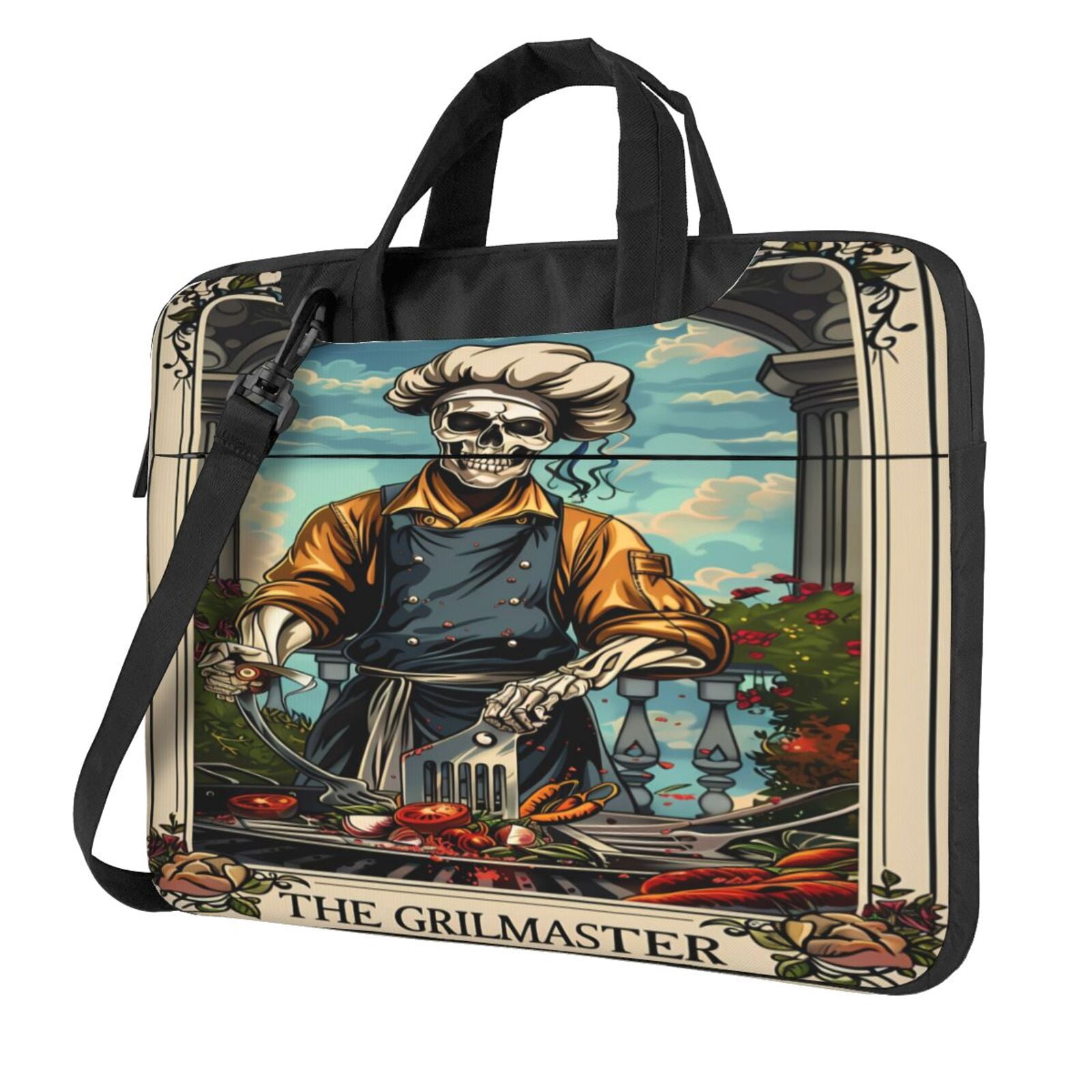 Lsque Skeleton Chef BBQ Scene Pattern Laptop Bag – Portable & Slim ...