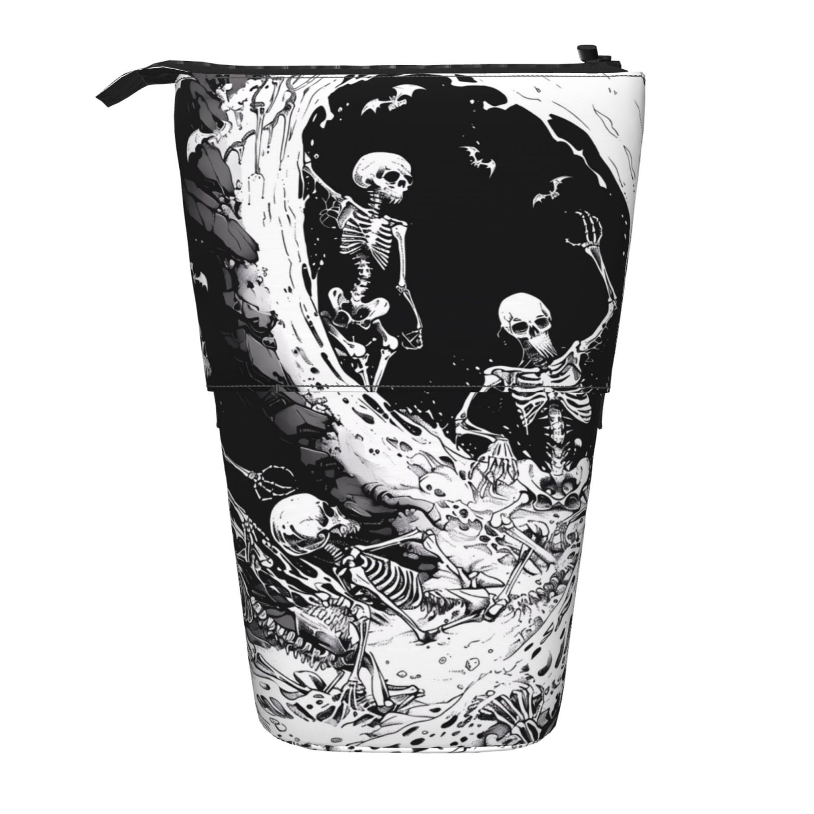 Lsque Skeleton Wave Artwork Pattern Telescopic Pencil Bag Pen Holder ...