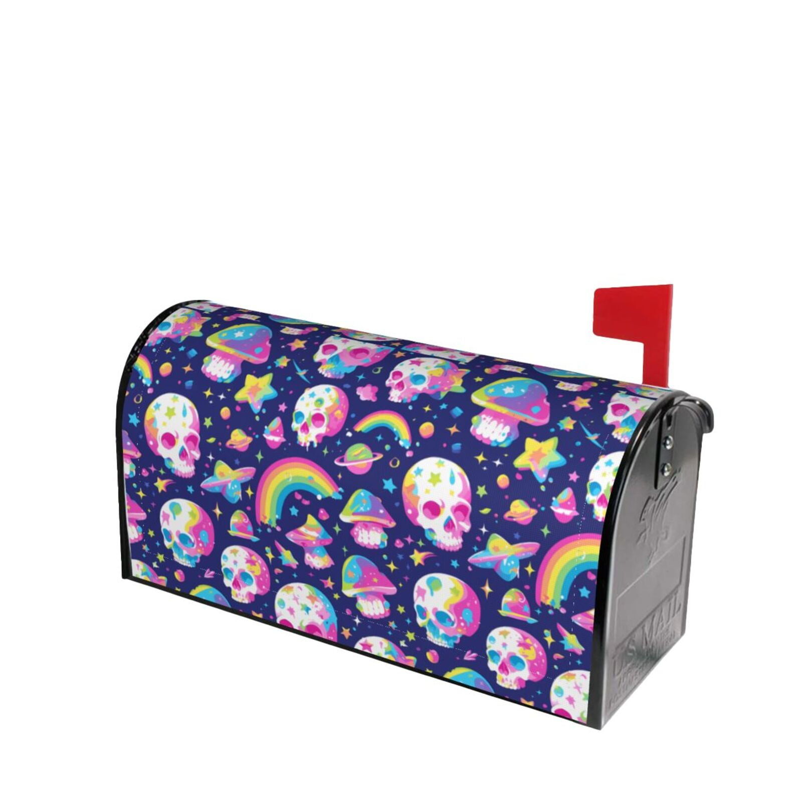 Lsque Skull mushroom rainbow space Mailbox Cover Standard Size ...