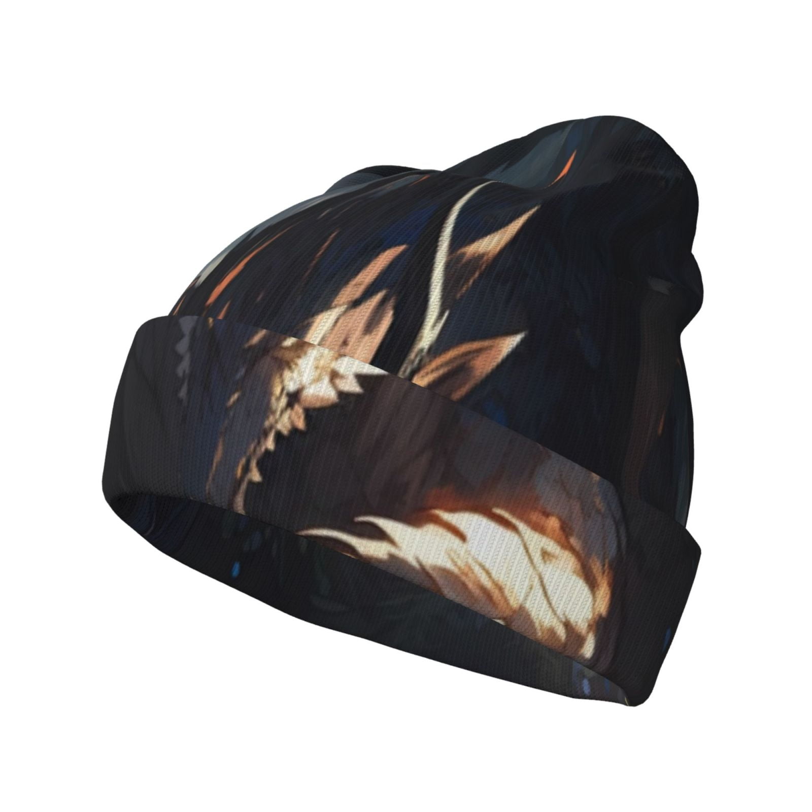 Lsque Sleeping Dragon In Forest Pattern Knitted Beanie, Unisex Winter ...