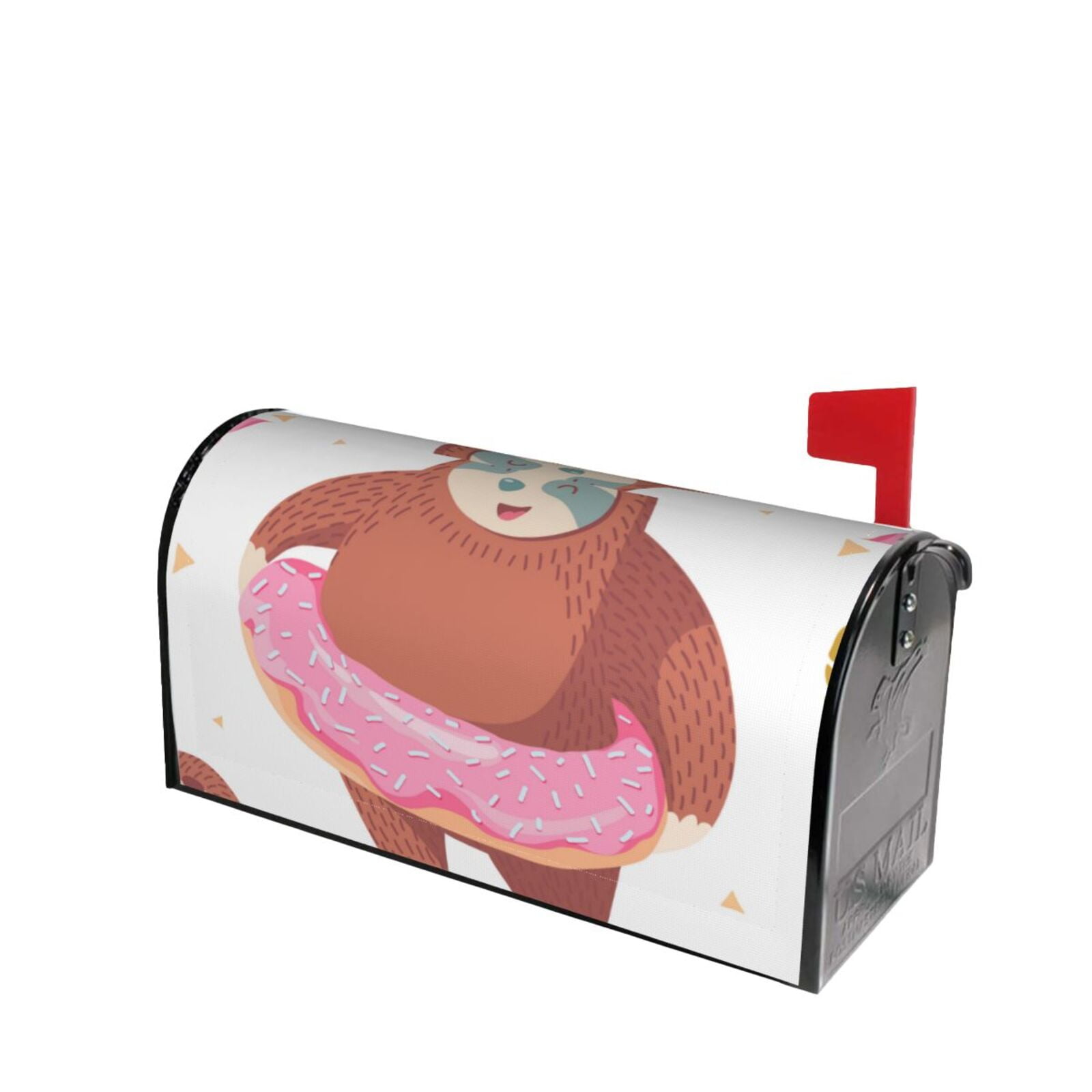 Lsque Sloth with Donuts1 Mailbox Cover Standard Size ,Magnetic Mailbox ...