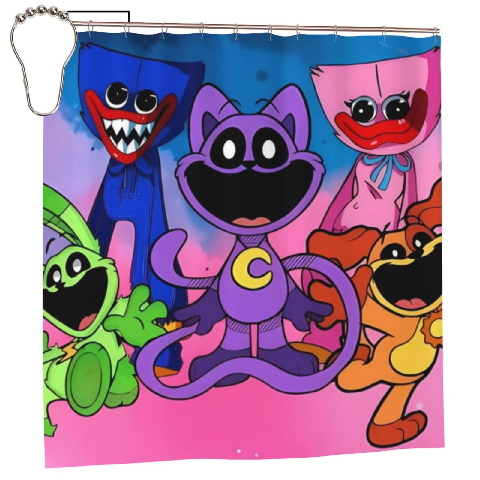 Lsque Smiling Critters Pattern Shower Curtain Fancy Bathroom Shower