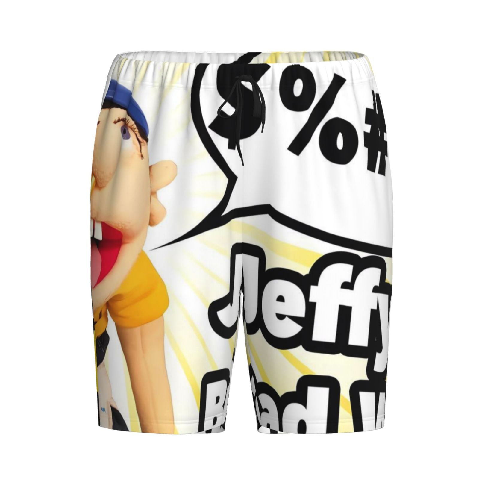 Lsque Sml Jeffy Mens Sleep Pajama Shorts,Short Pajama Pants, Cotton ...