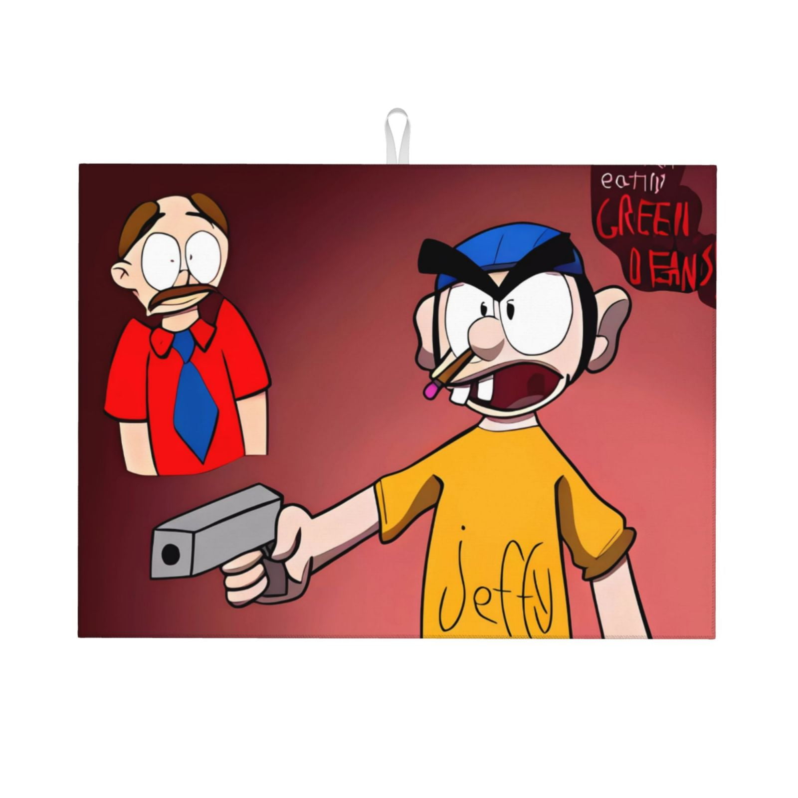 Lsque Sml Jeffy Pattern Drying Mat for Kitchen Counter, 18x24 Inch ...