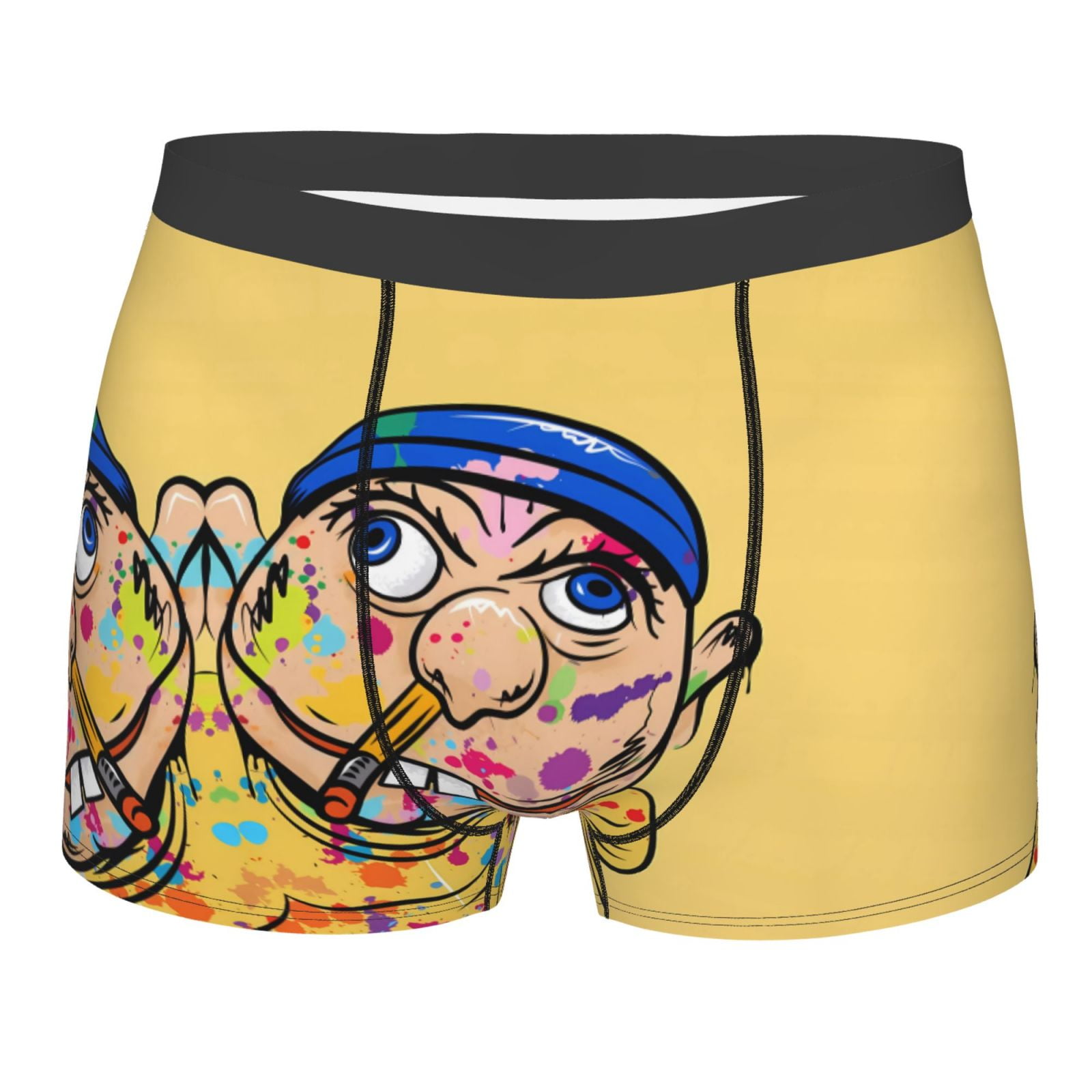 Lsque Sml Jeffy Pattern Men’s Total Support Pouch Boxer Briefs, X-Temp ...