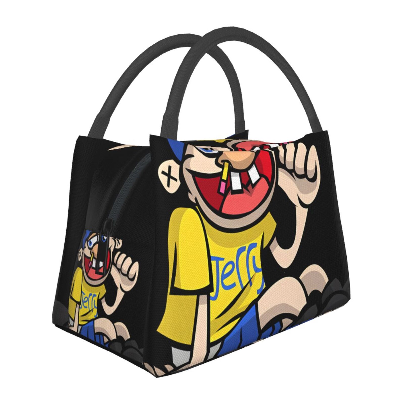 Lsque Sml Jeffy Pattern Portable Insulation Lunch Bag, Insulated Food ...