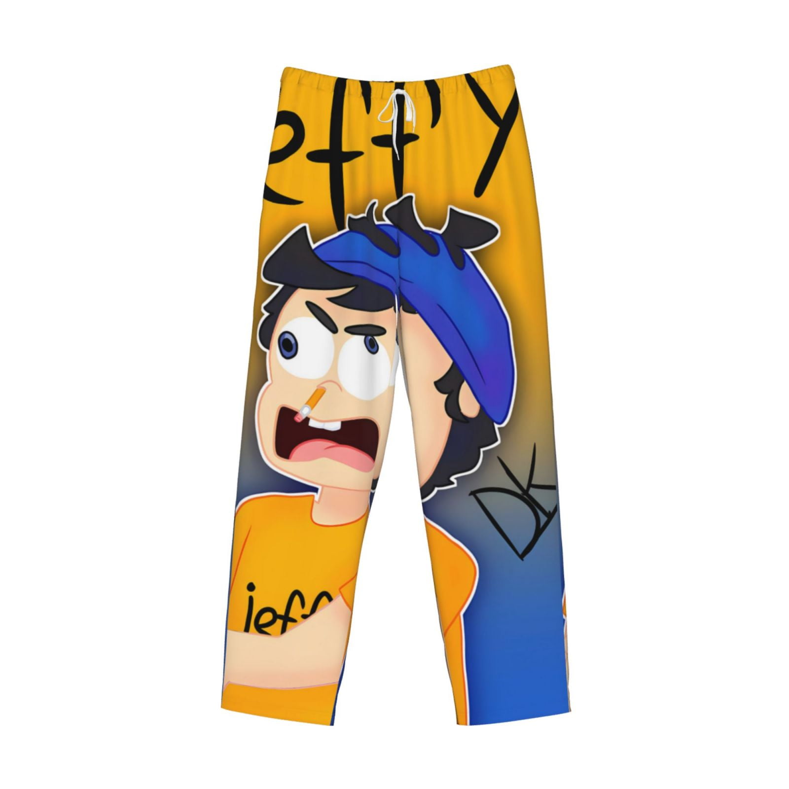 Lsque Sml Jeffy Print Men's Pajama Pants, Lounge Pant - Comfortable ...