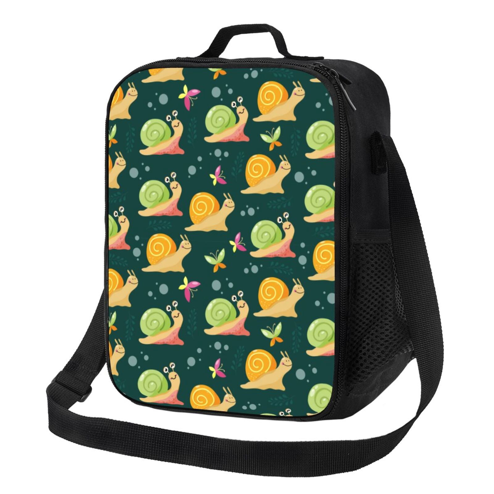 Lsque Snails And Butterfies Lunch Bag Lunch Box for Women Men Reusable ...