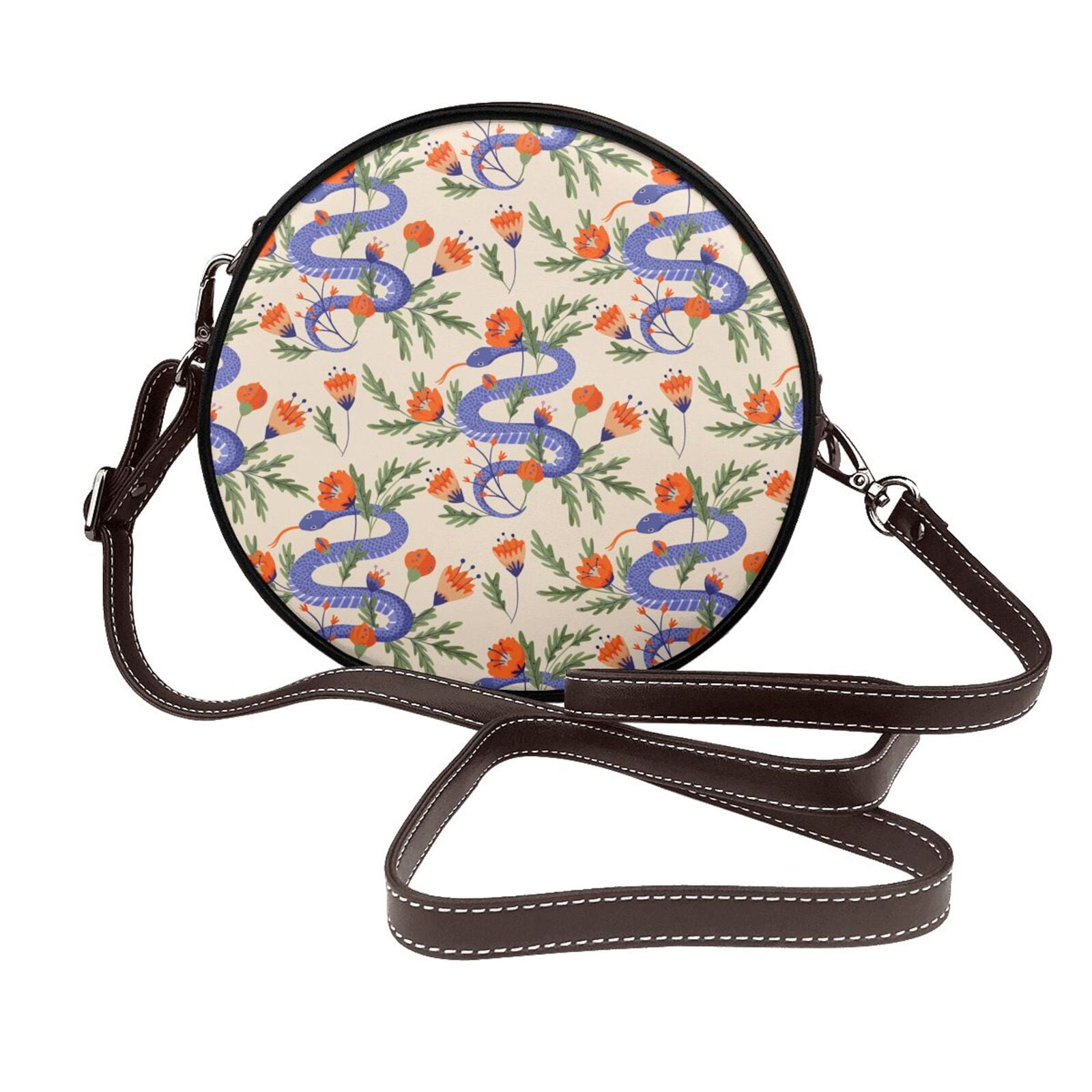 Lsque Snake Pattern Shoulder Bag – Microfiber Leather Crossbody with ...