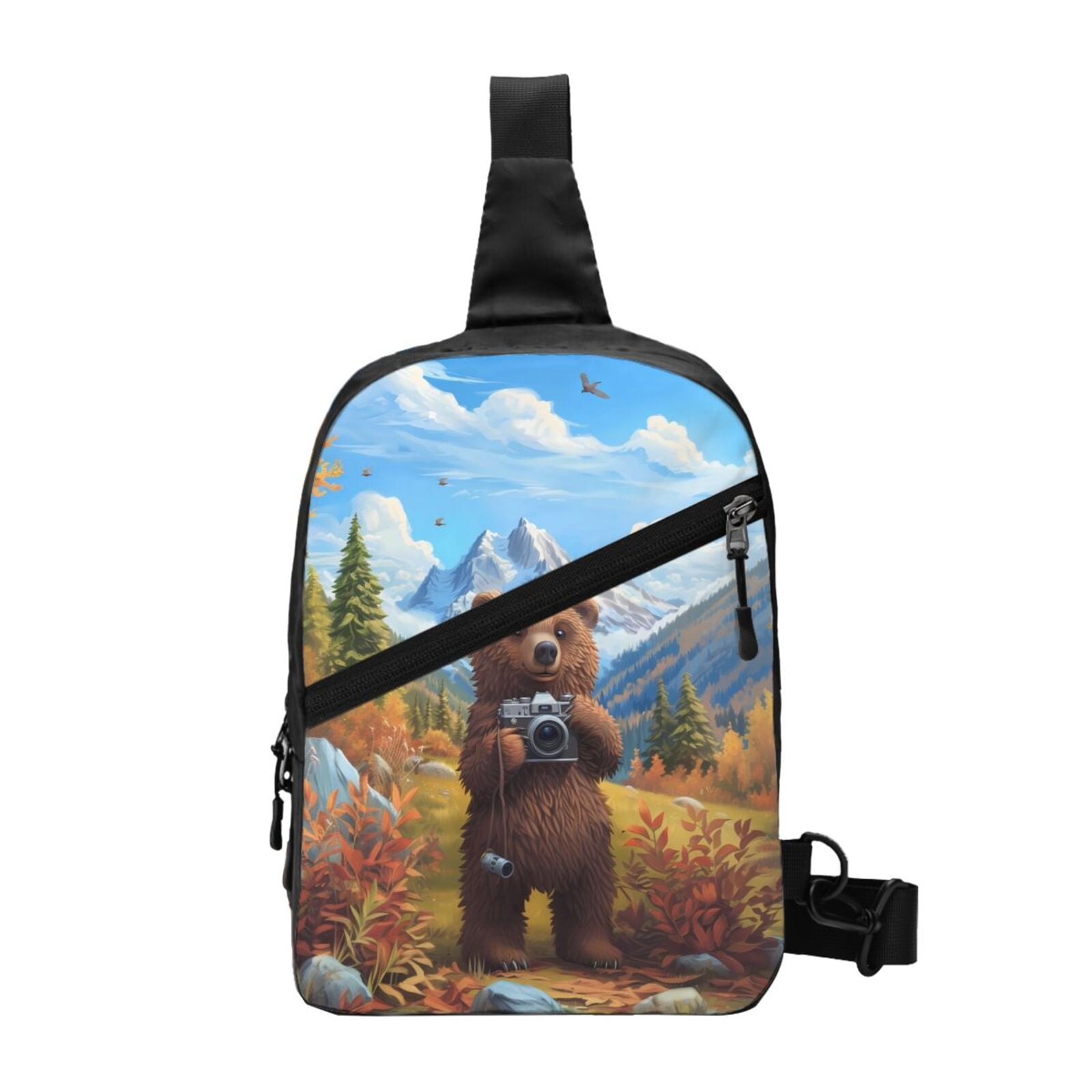 Lsque Snowy Mountain Photography Bear Pattern Chest Package – Foldable ...
