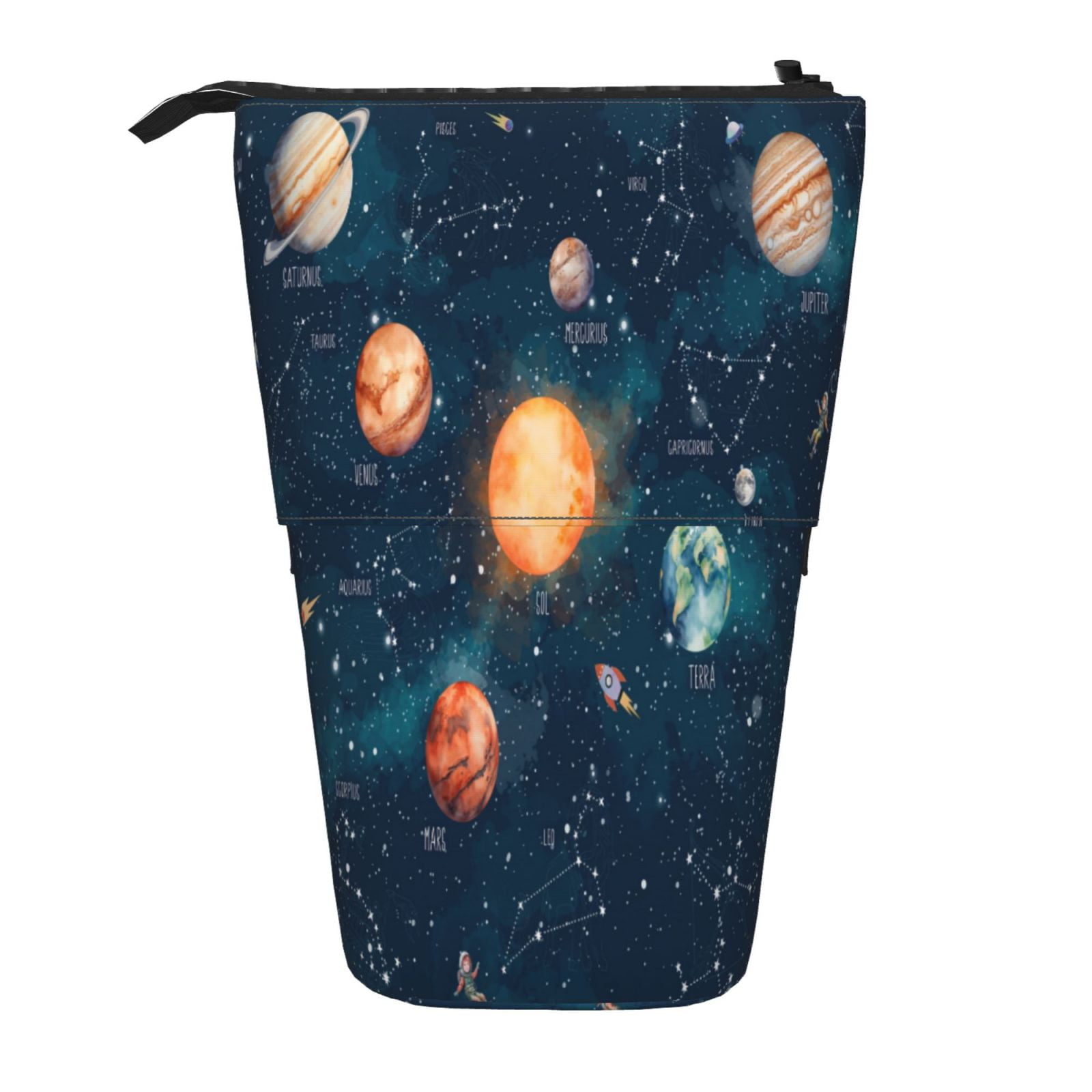 Lsque Solar System And Planets Pattern Telescopic Pencil Bag Pen Holder ...