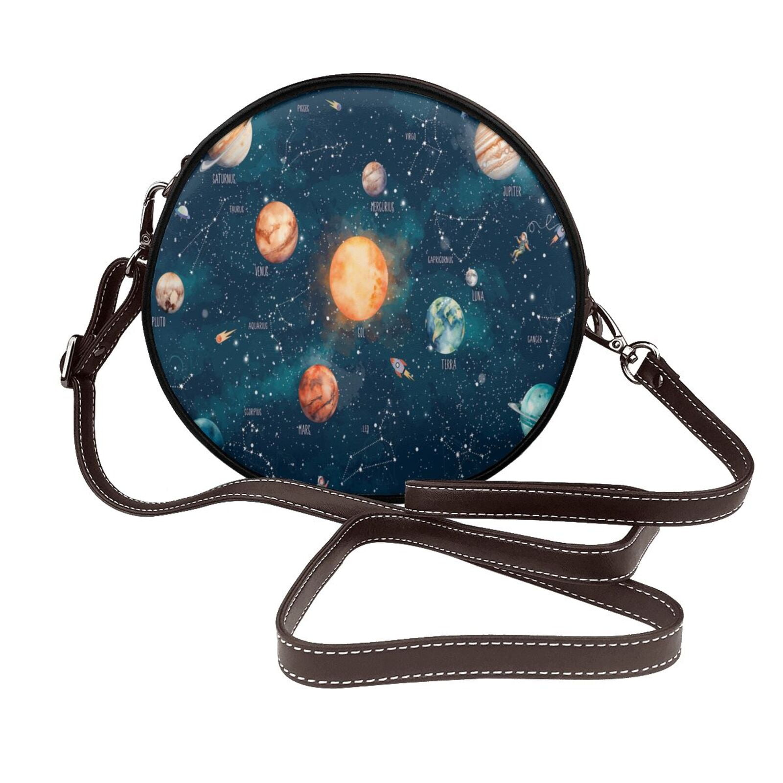 Lsque Solar System And Planets Pattern Shoulder Bag – Microfiber ...
