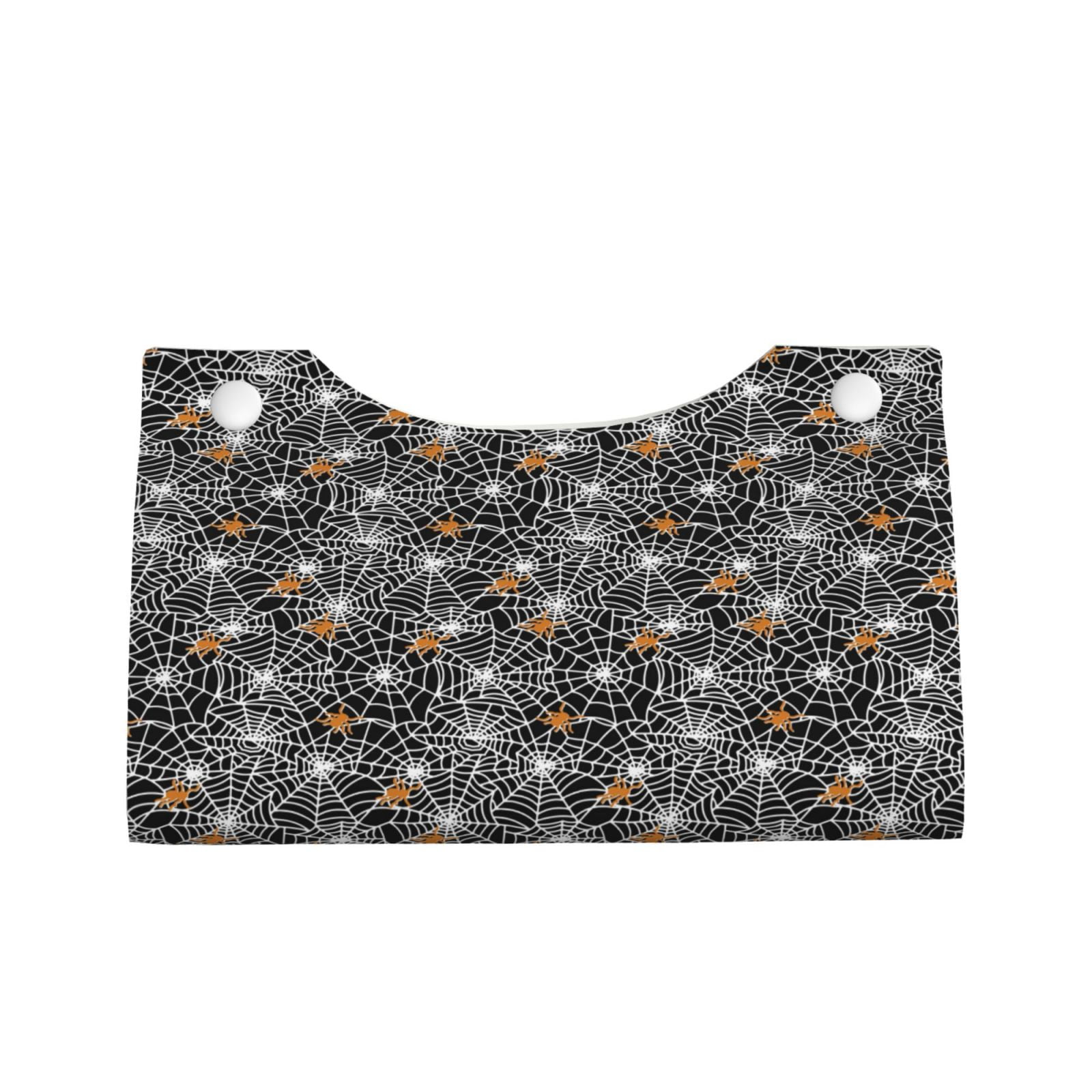 Lsque Spider Cobweb Printed Long Tissue Box Cover Holder, Facial Paper ...