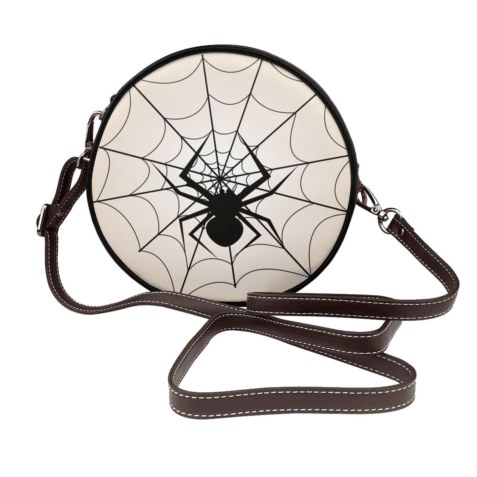 Lsque Spiders On The Web 1 Pattern Shoulder Bag – Microfiber Leather ...
