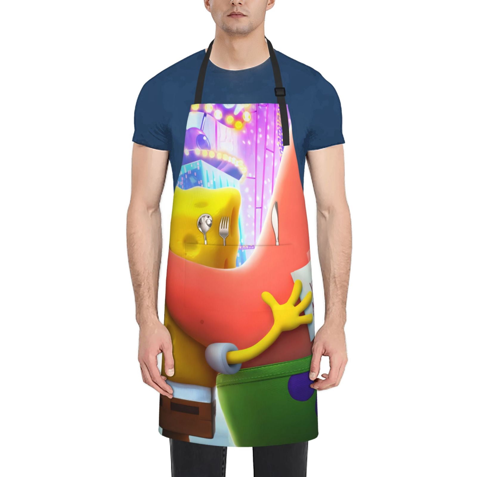 Lsque SpongeBob SquarePants Waterproof Apron Chef Aprons for Men Heavy ...