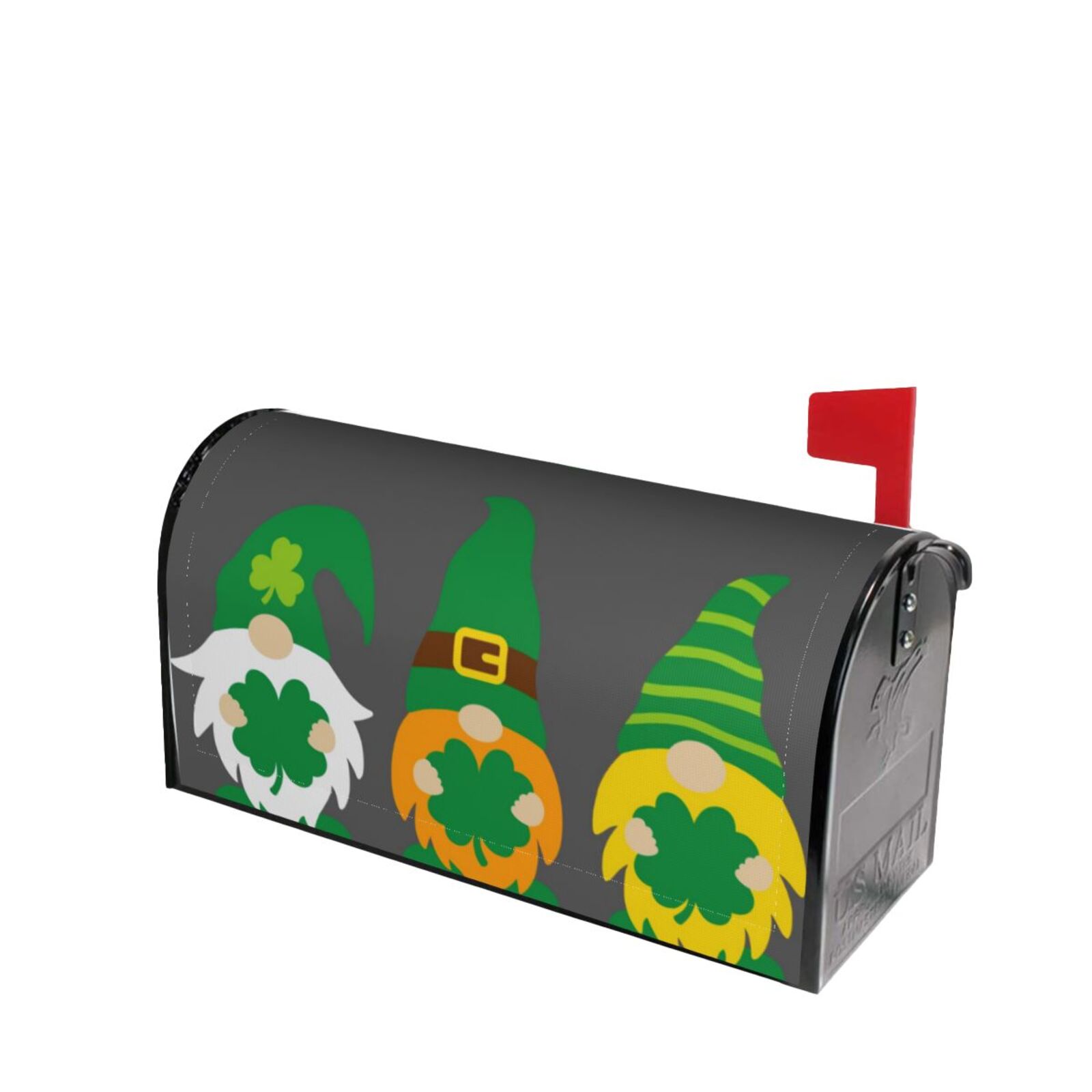 Lsque Spring St Patrick’S Day Irish Gnomes Mailbox Cover Standard Size ...