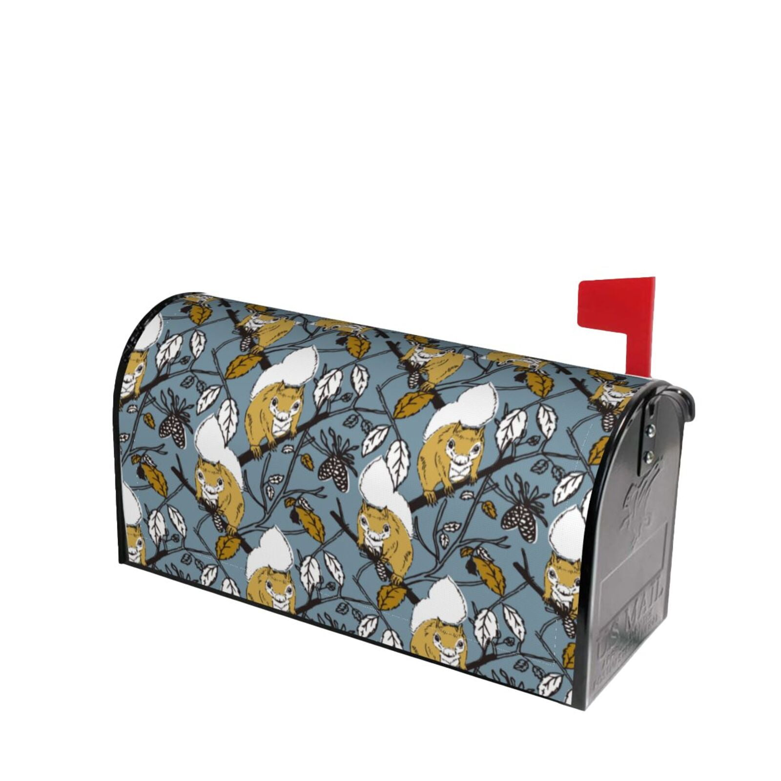 Lsque Squirrel And Leaves Mailbox Cover Standard Size ,Magnetic Mailbox ...