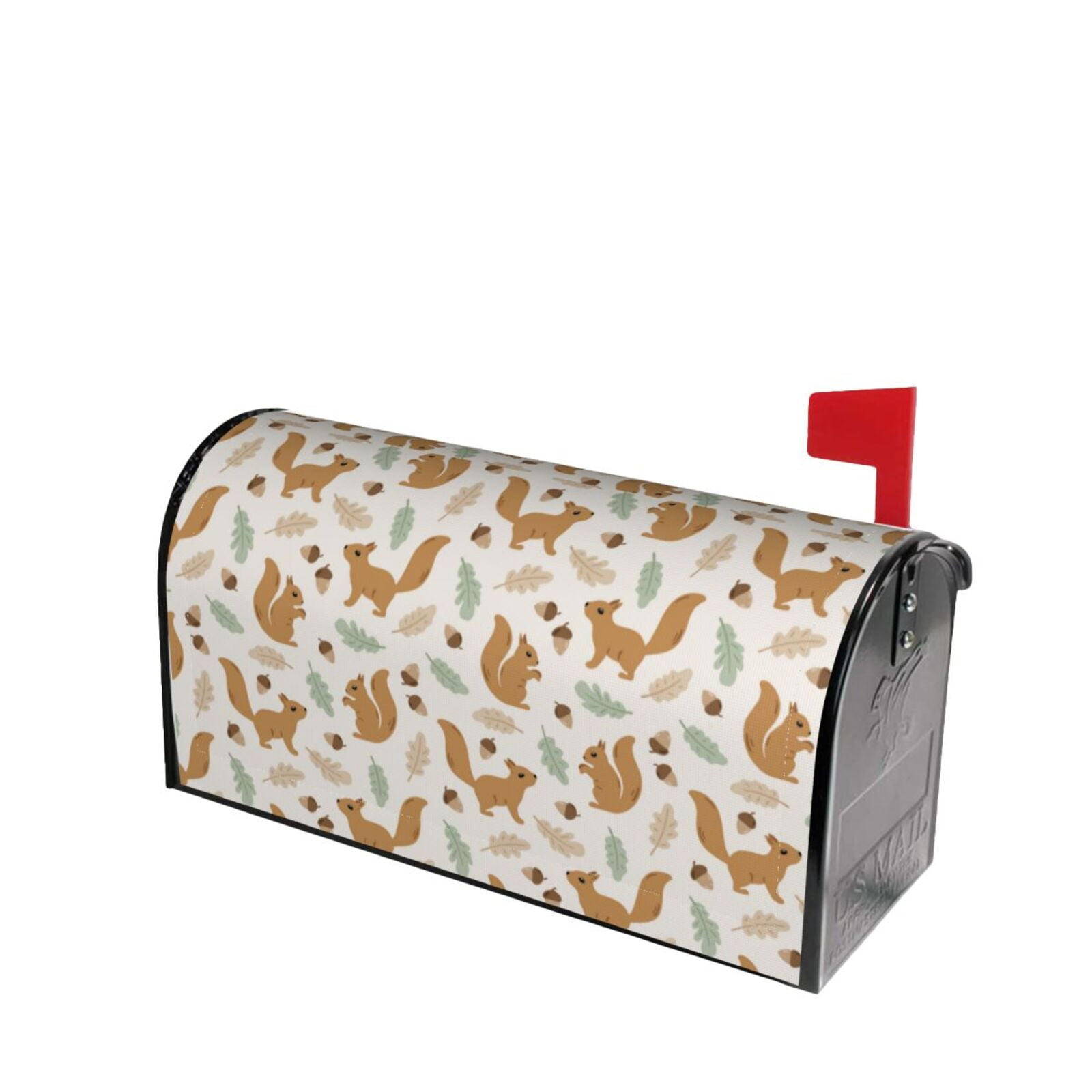 Lsque Squirrel And Leaves Mailbox Cover Standard Size ,Magnetic Mailbox ...