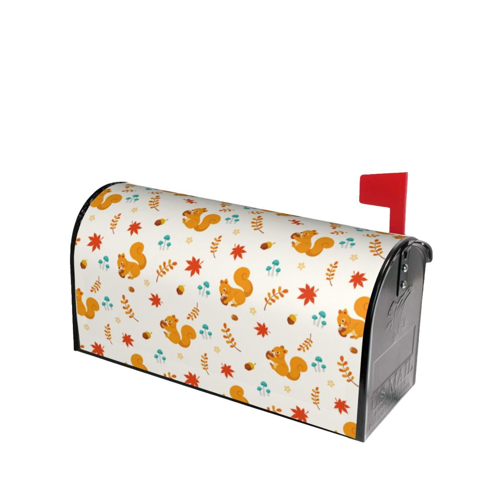 Lsque Squirrel Maple Leaves And Nuts Mailbox Cover Standard Size ...