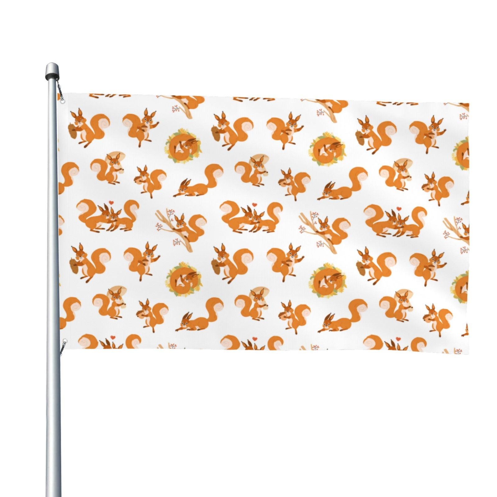 Lsque Squirrel Playing Pattern Flag,Squirrel Playing Printed Garden ...