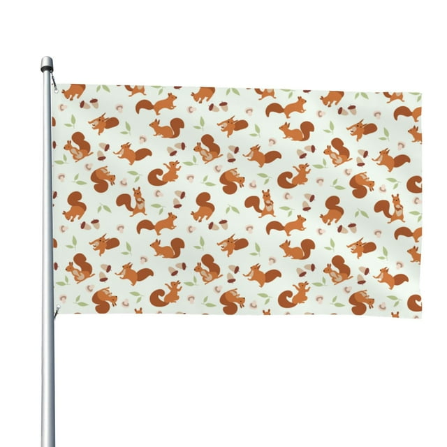 Lsque Squirrel Playing Pattern Flag,Squirrel Playing Printed Garden ...