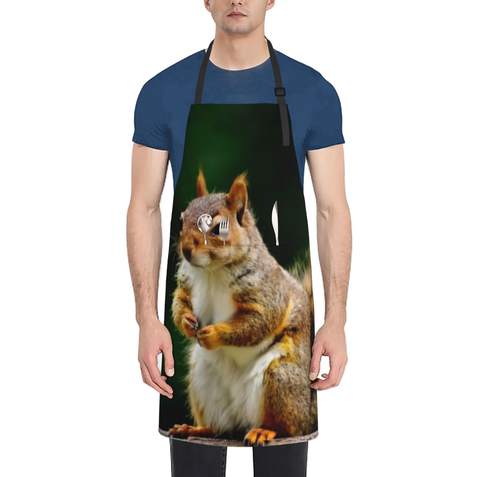 Lsque Squirrels Eating Peanuts On The Tree Waterproof Apron Chef Aprons ...