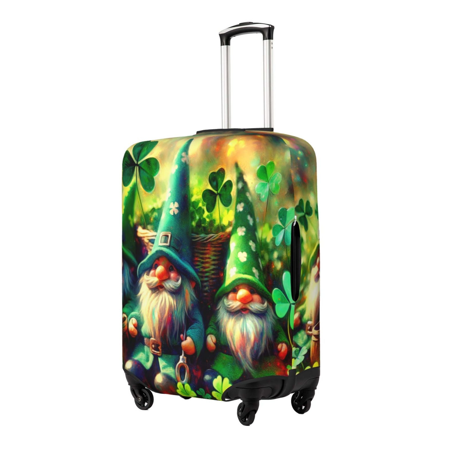 Lsque St. Patrick's Day USA Flag Printed Luggage Cover, Travel Luggage ...