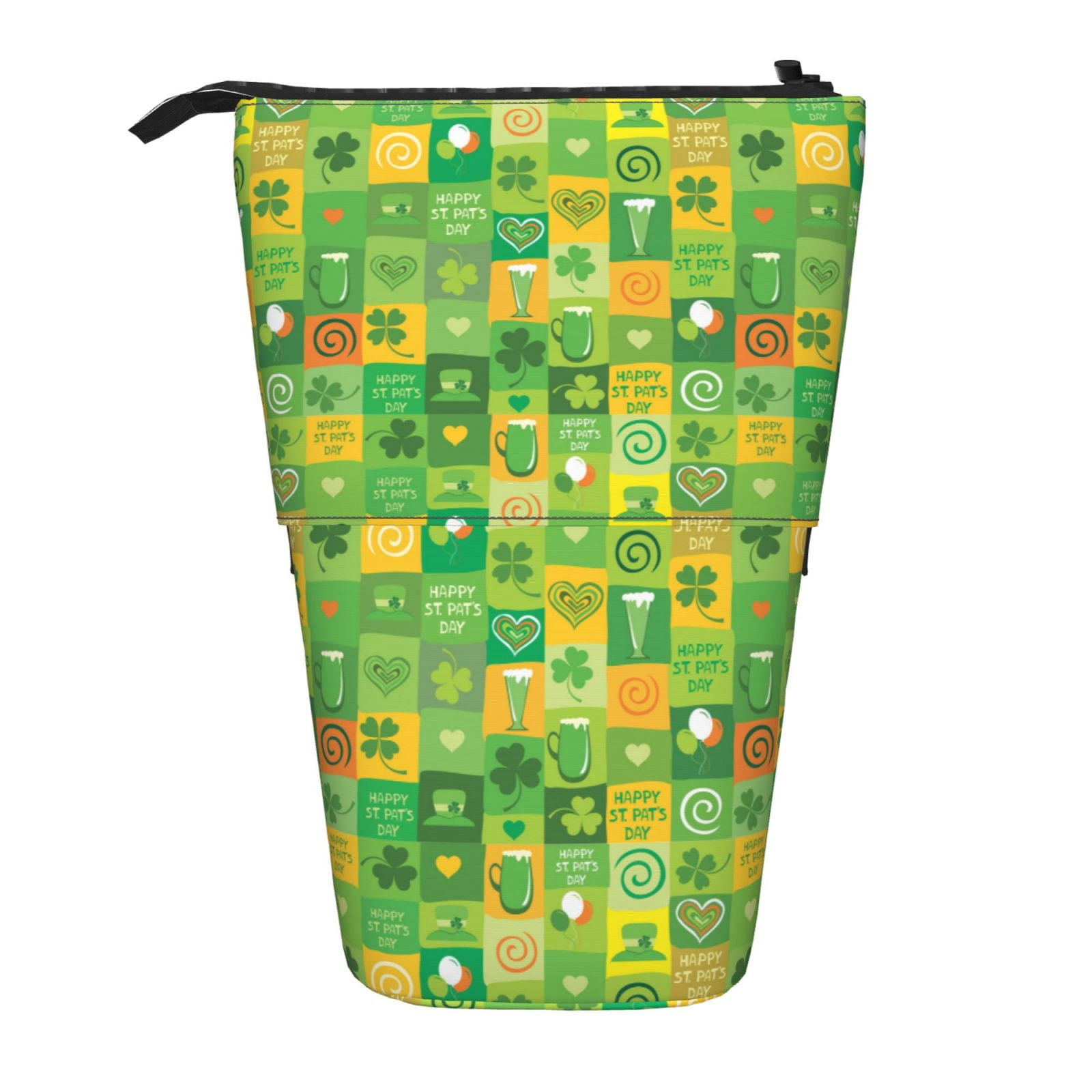 Lsque St. Patrick's day Pattern Telescopic Pencil Bag Pen Holder ...