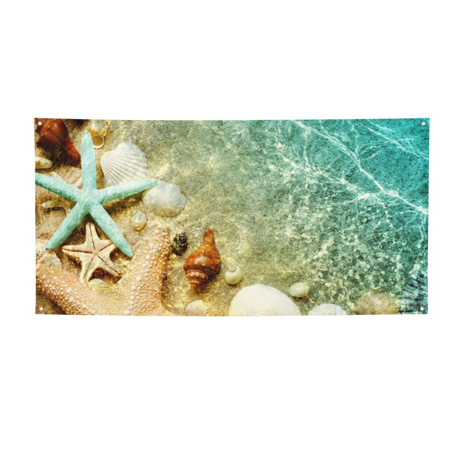 Lsque Starfish And Seashell Pattern Party Banner, Festive Banner ...