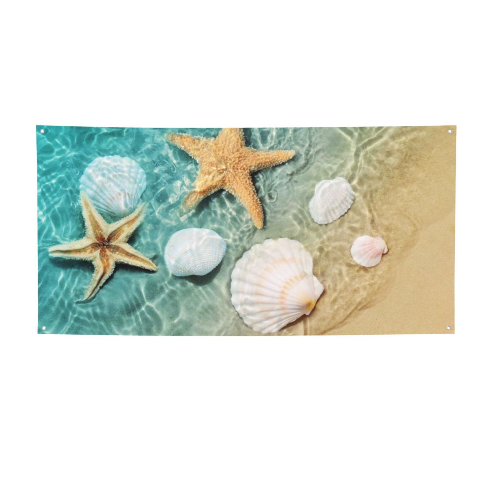 Lsque Starfish And Seashell Pattern Party Banner, Festive Banner ...