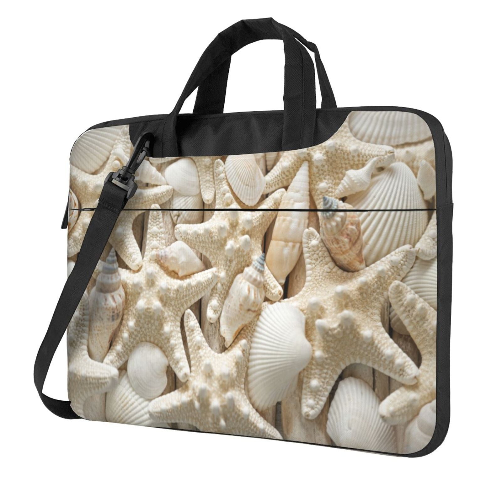 Lsque Starfish and Sea Shells Pattern Laptop Bag – Portable & Slim ...