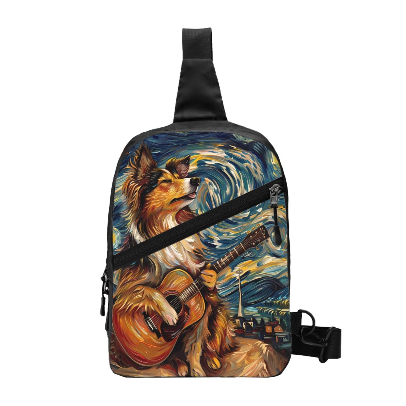 Lsque Starry Night Guitar Dog Pattern Chest Package – Foldable ...