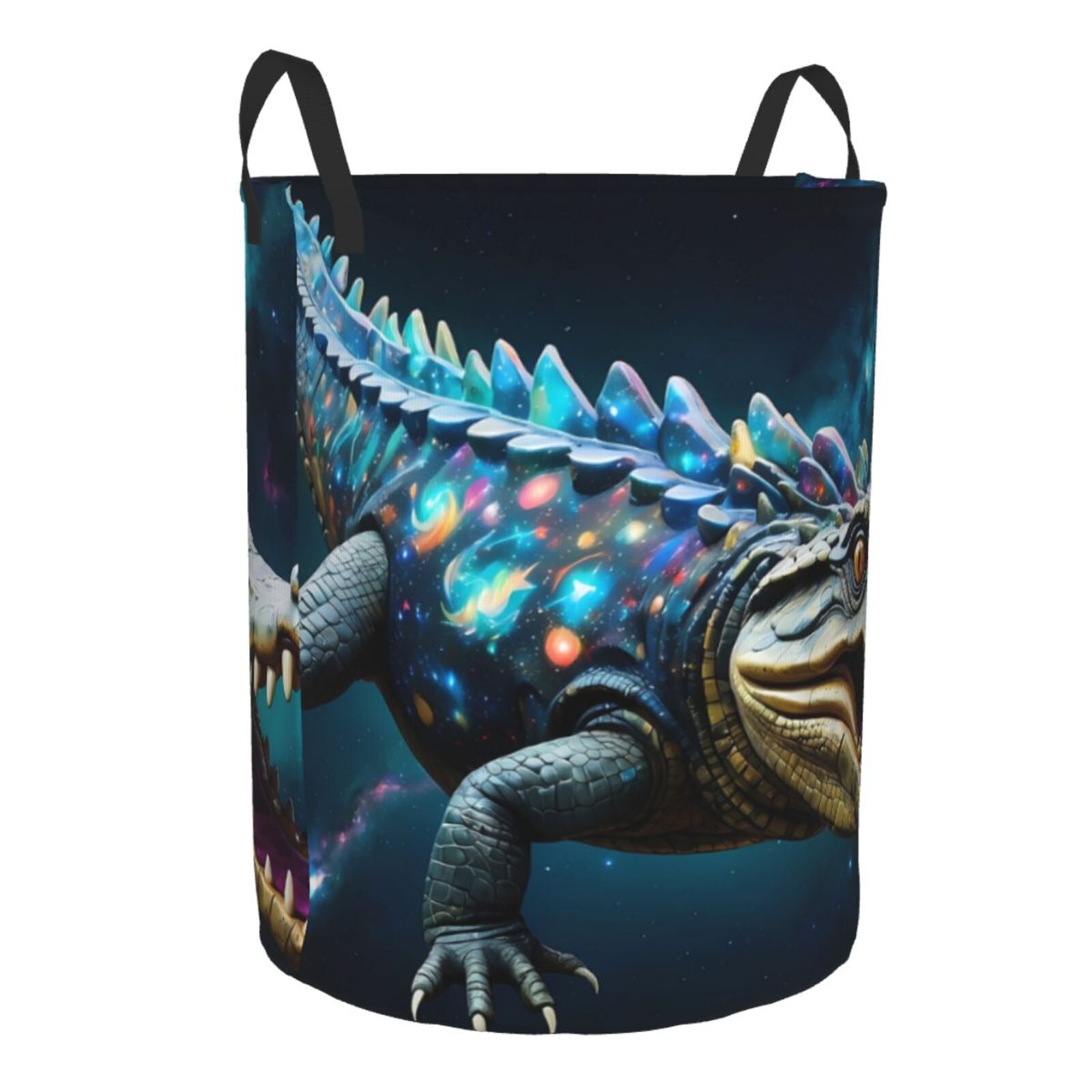 Lsque Starry Sky Colorful Crocodile pattern Laundry Hamper Basket, Tall ...