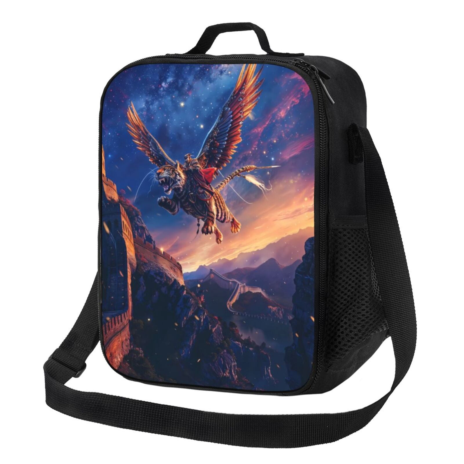 Lsque Starry Sky Flying Tiger Lunch Bag Lunch Box for Women Men ...