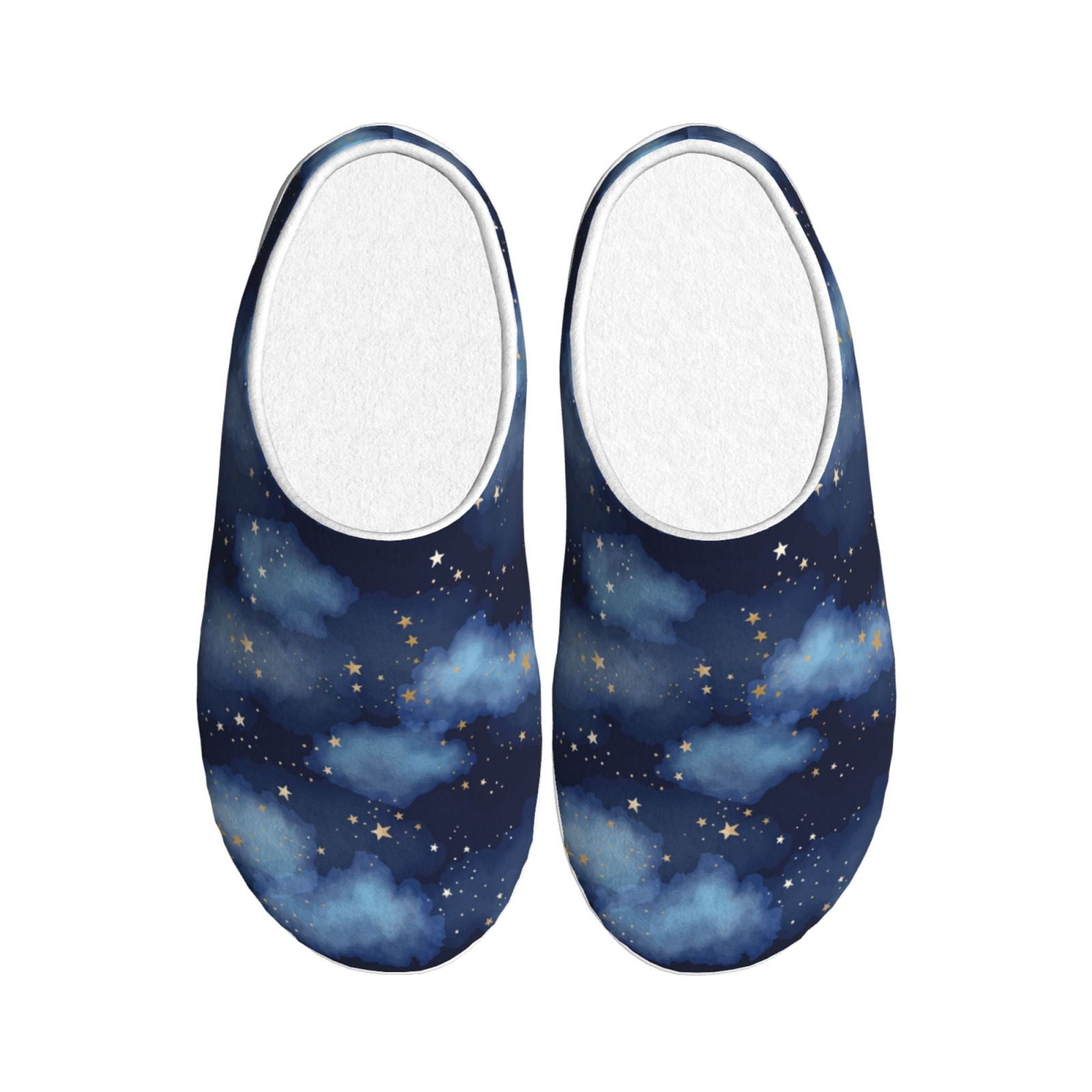 Lsque Starry Sky Pattern Womens Comfort Cotton on Scuff With Memory ...
