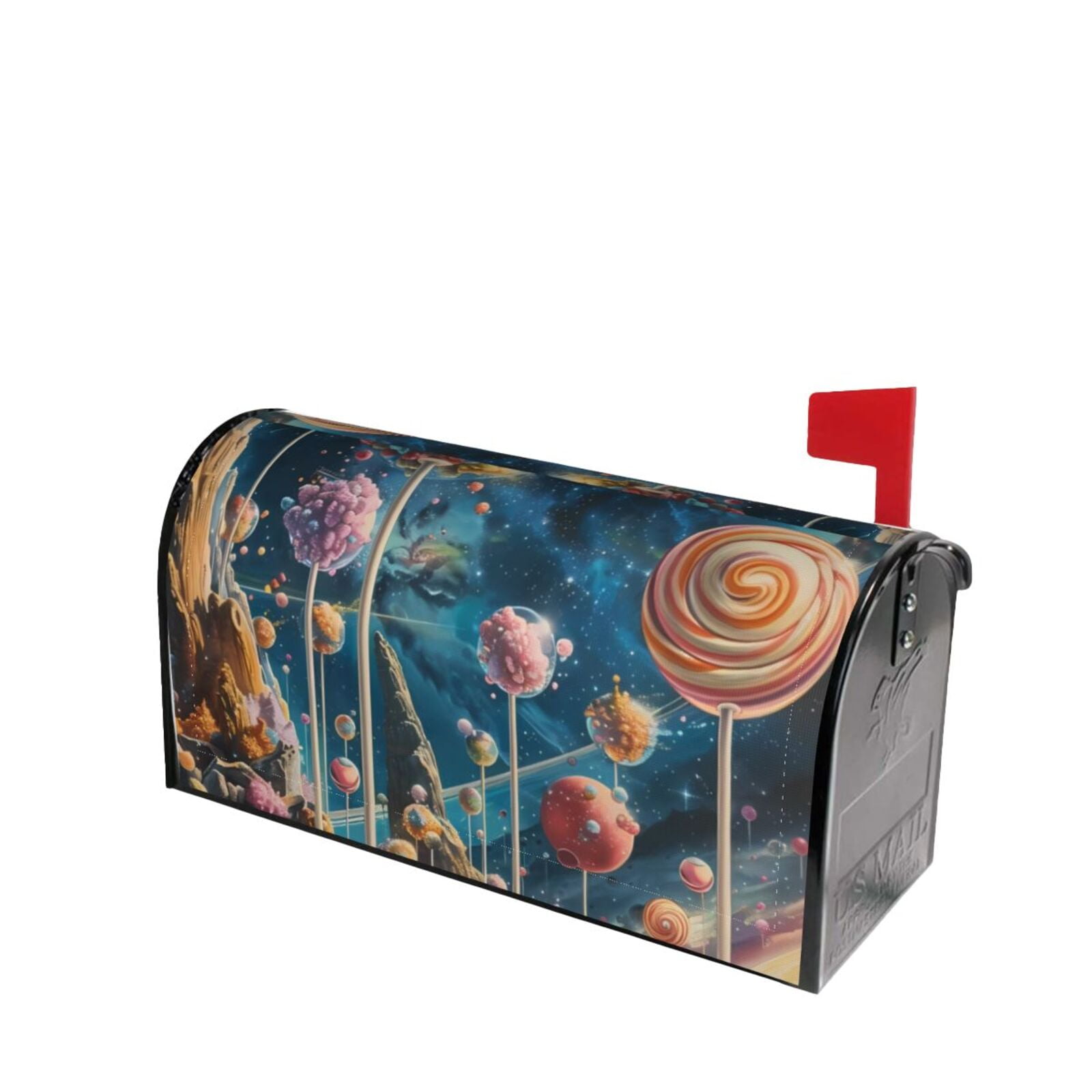 Lsque Starry Sky Planet Lollipop Mailbox Cover Standard Size ,Magnetic ...