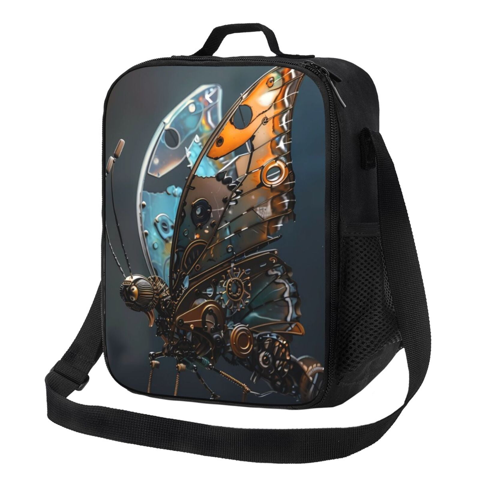Lsque Steampunk Mechanical Butterfly Lunch Bag Lunch Box for Women Men ...