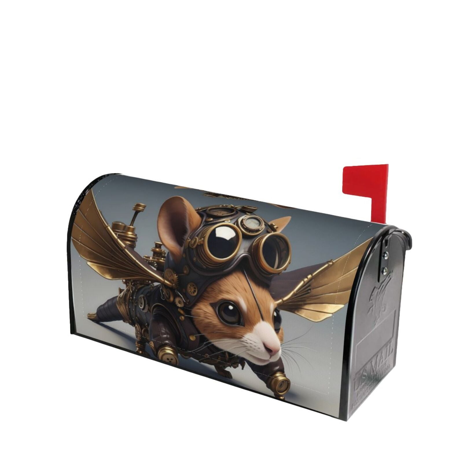 Lsque Steampunk Squirrel Pilot Mailbox Cover Standard Size ,Magnetic ...