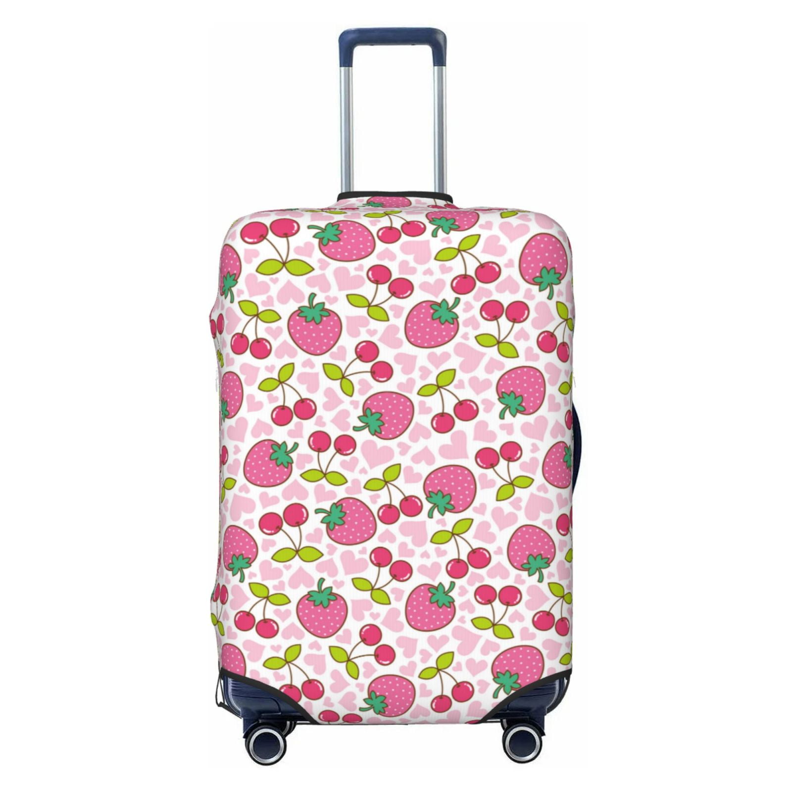 Lsque Strawberry And Cheery Printed Luggage Cover, Travel Luggage ...